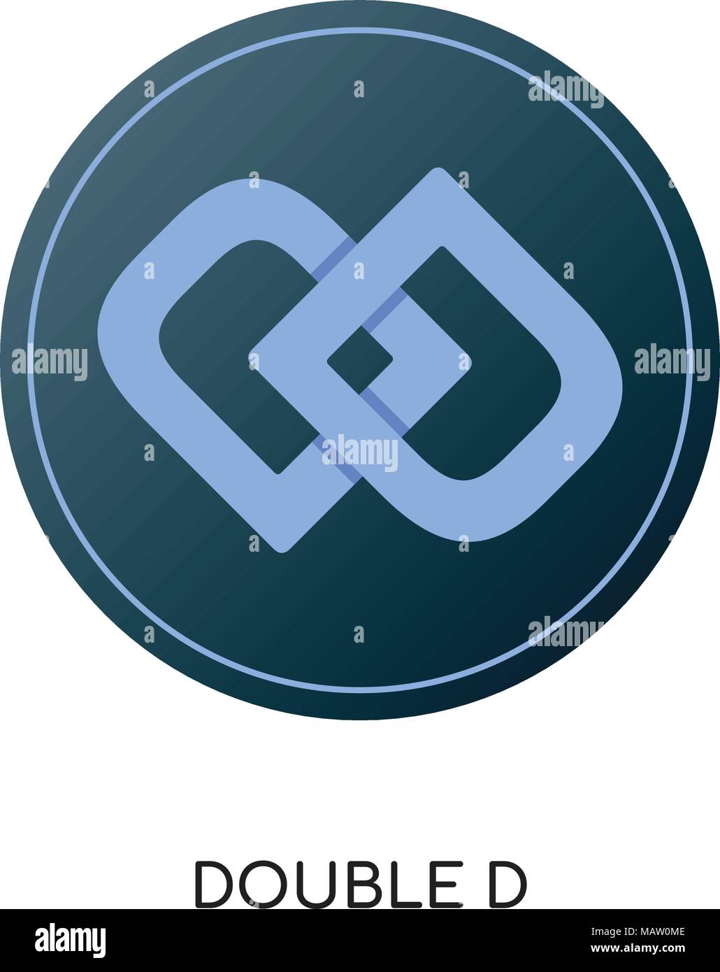 double d logo isolated on white background for your web, mobile and app ...