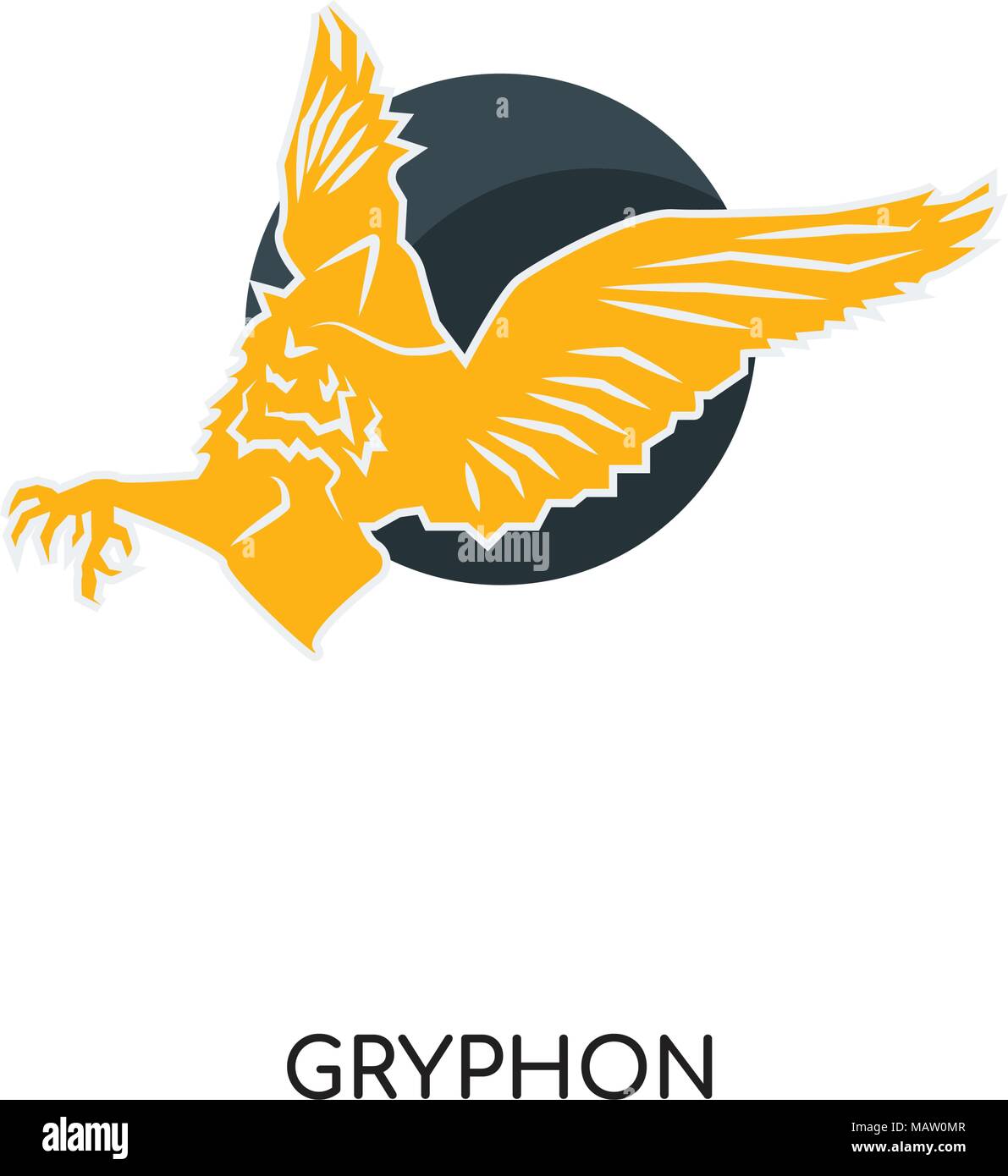 gryphon logo isolated on white background for your web, mobile and app ...