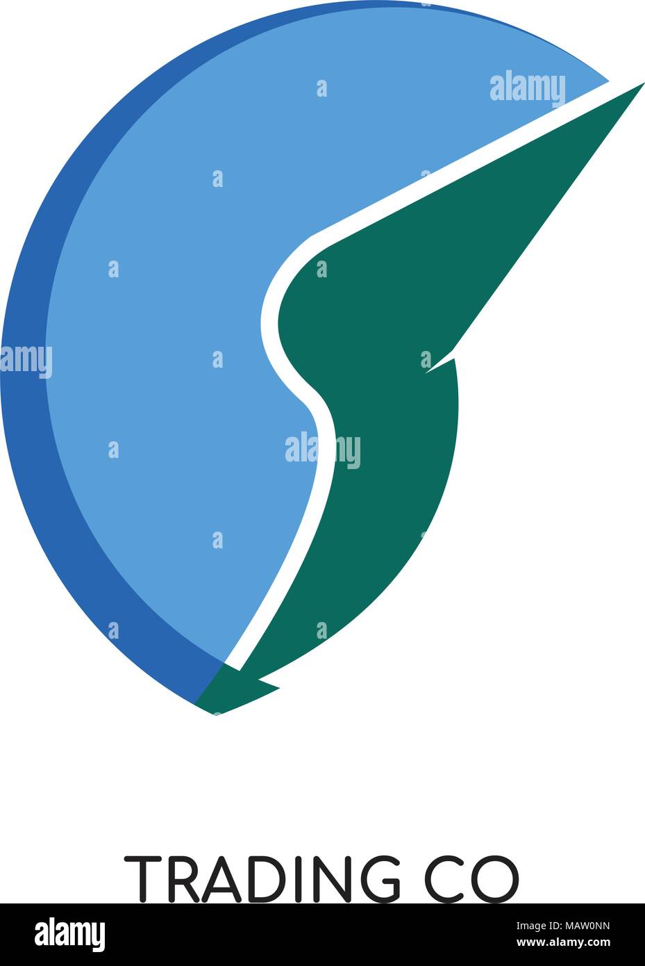 trading co logo isolated on white background for your web, mobile and ...