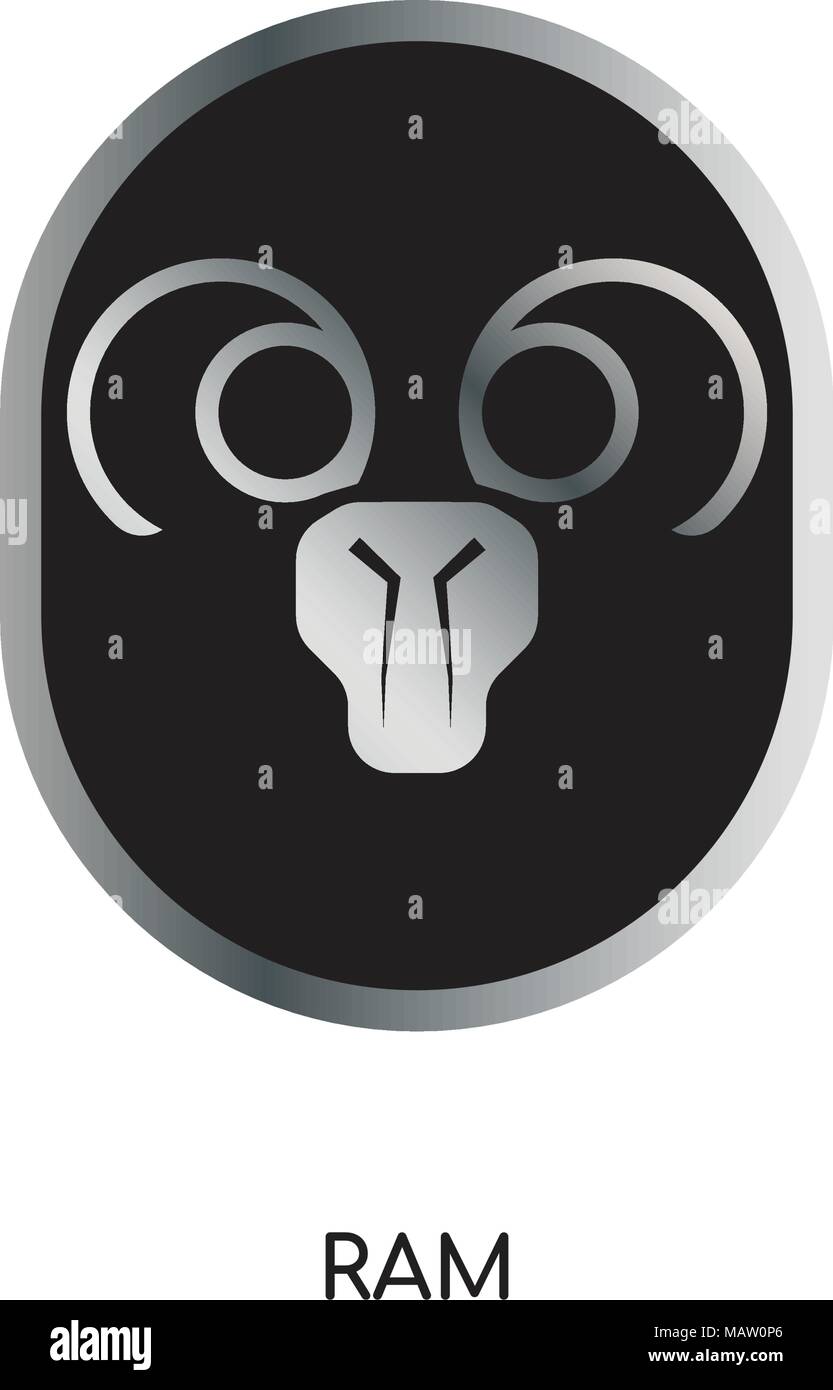 ram logo image isolated on white background for your web, mobile and ...