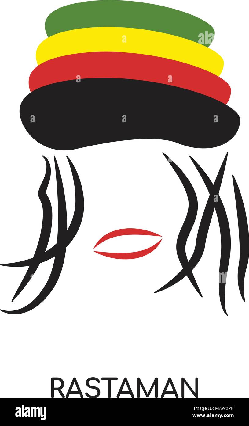 rastaman logo isolated on white background for your web, mobile and app design Stock Vector ...