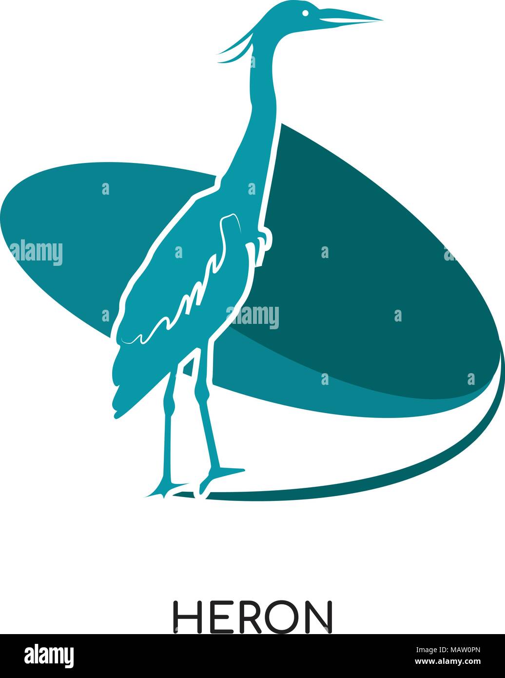 heron logo isolated on white background for your web, mobile and app ...