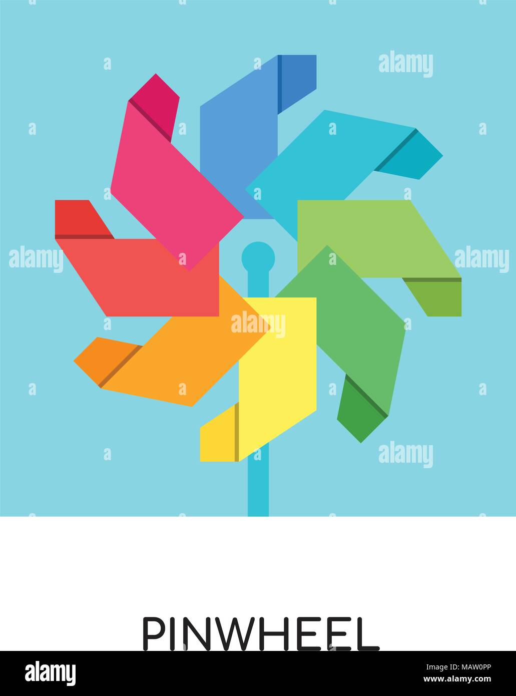 pinwheel logo isolated on white background for your web, mobile and app ...