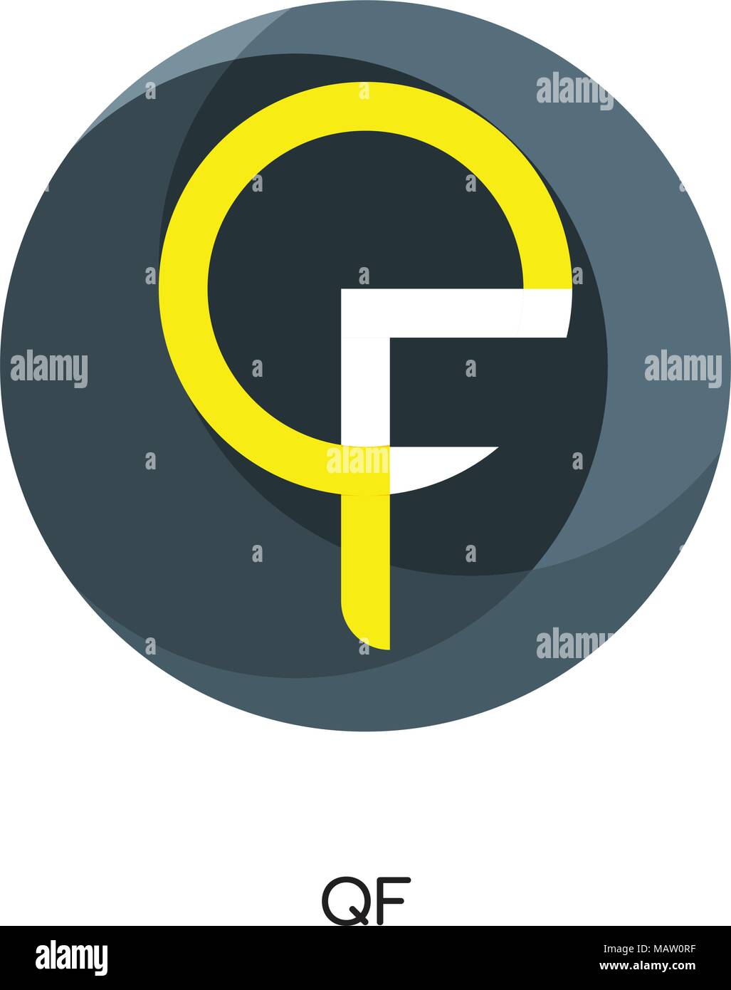 qf logo isolated on white background for your web, mobile and app ...