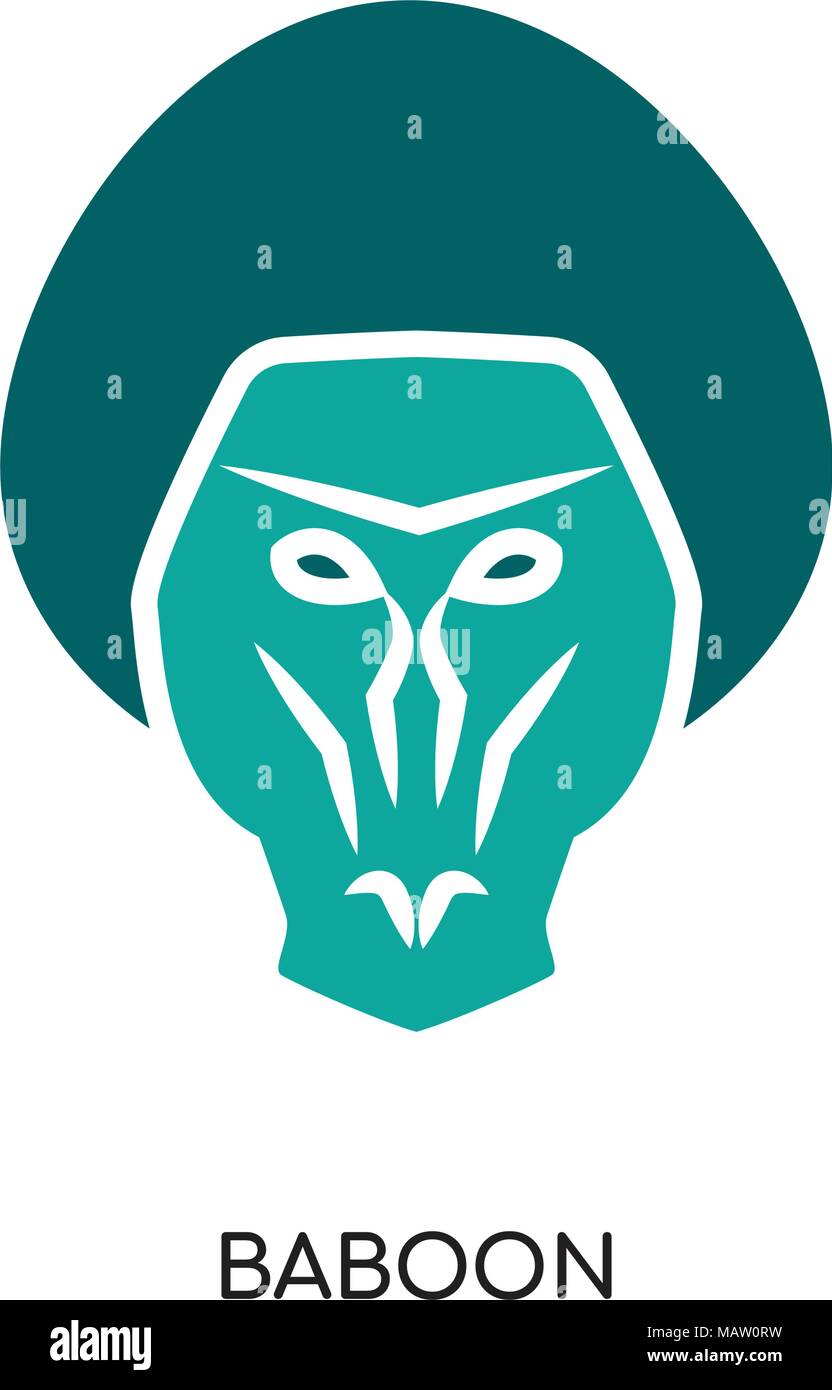 baboon logo isolated on white background for your web, mobile and app ...