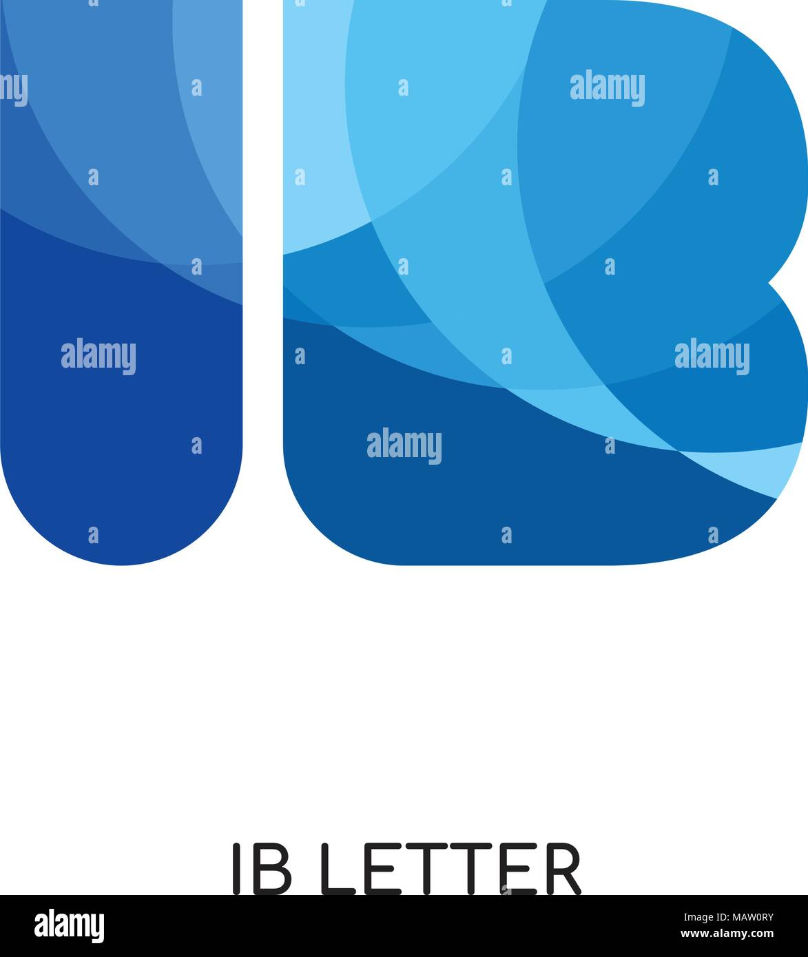 ib letter logo isolated on white background for your web, mobile and ...