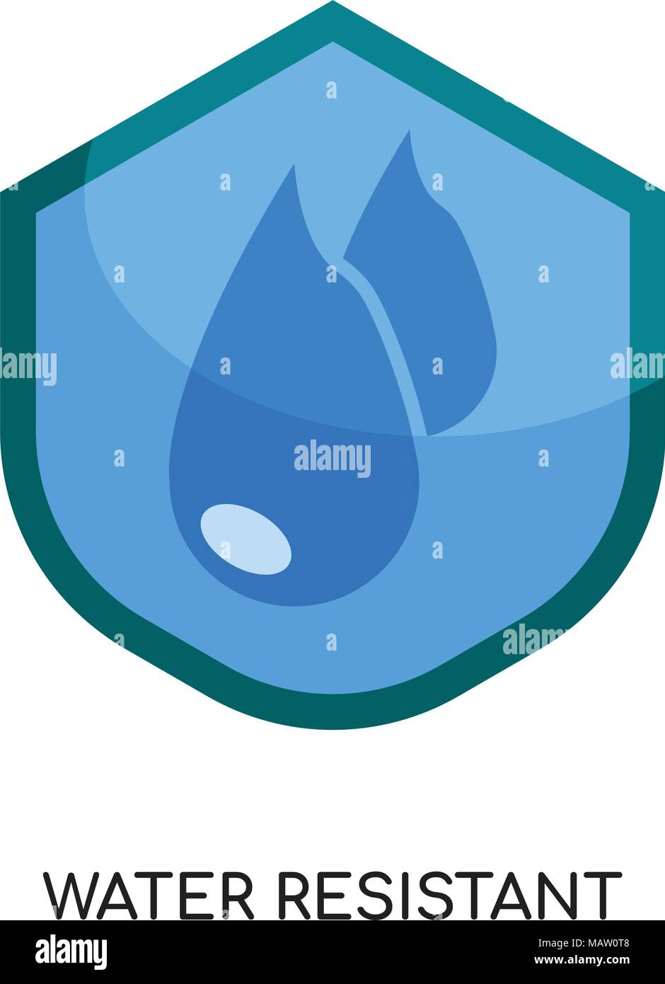 water resistant logo isolated on white background for your web, mobile ...