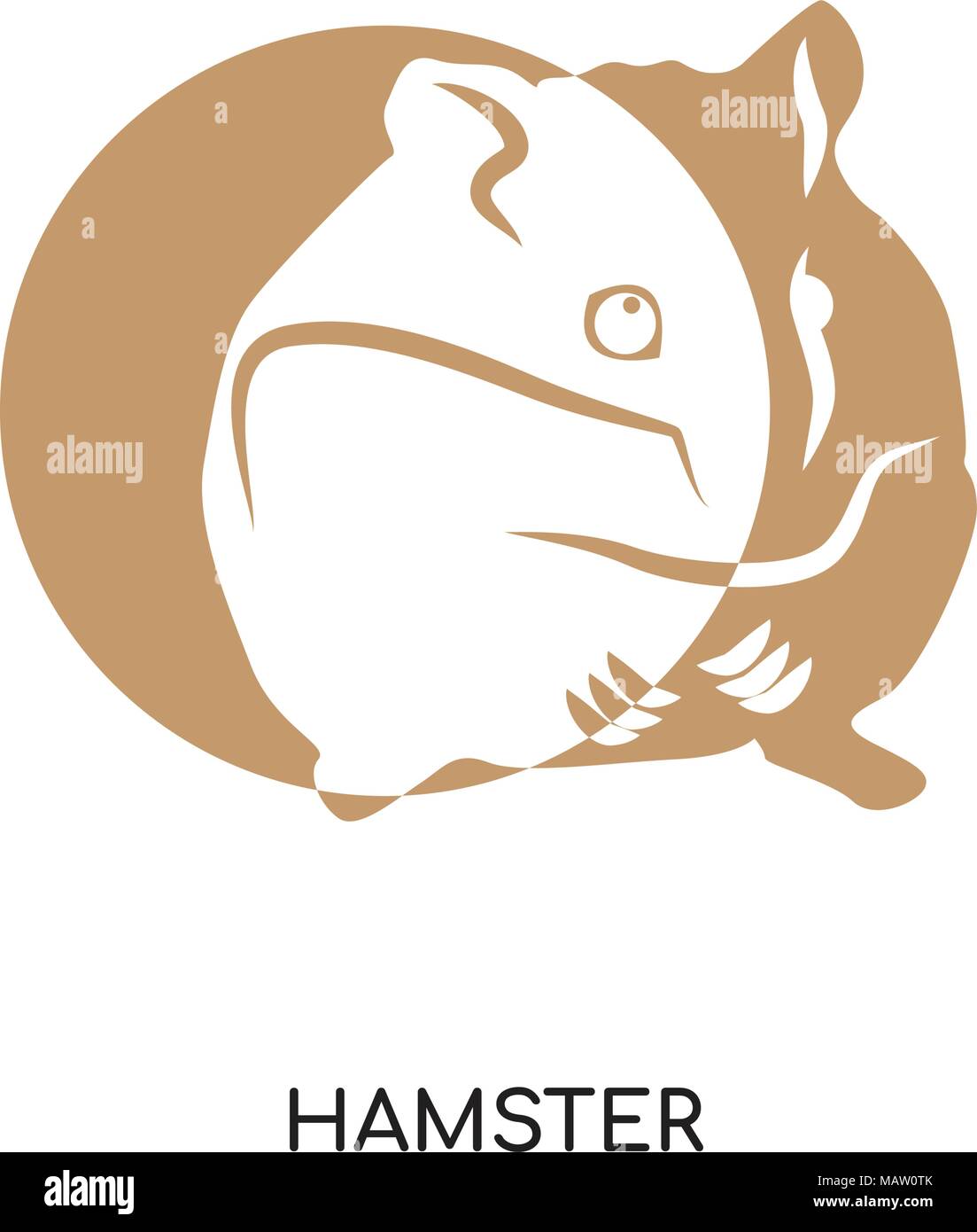 hamster logo isolated on white background for your web, mobile and app ...