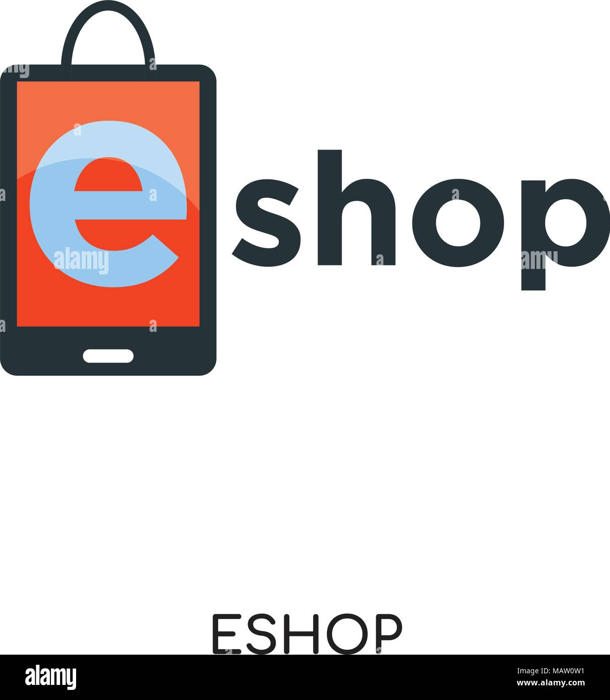 eshop logo isolated on white background for your web, mobile and app ...