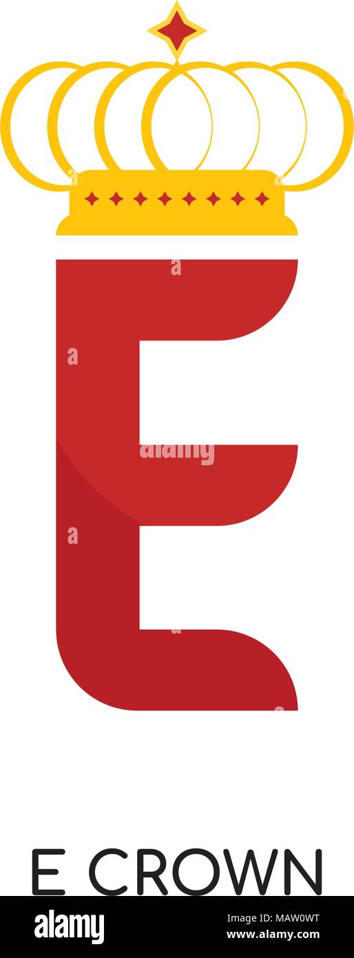 e crown logo isolated on white background for your web, mobile and app ...