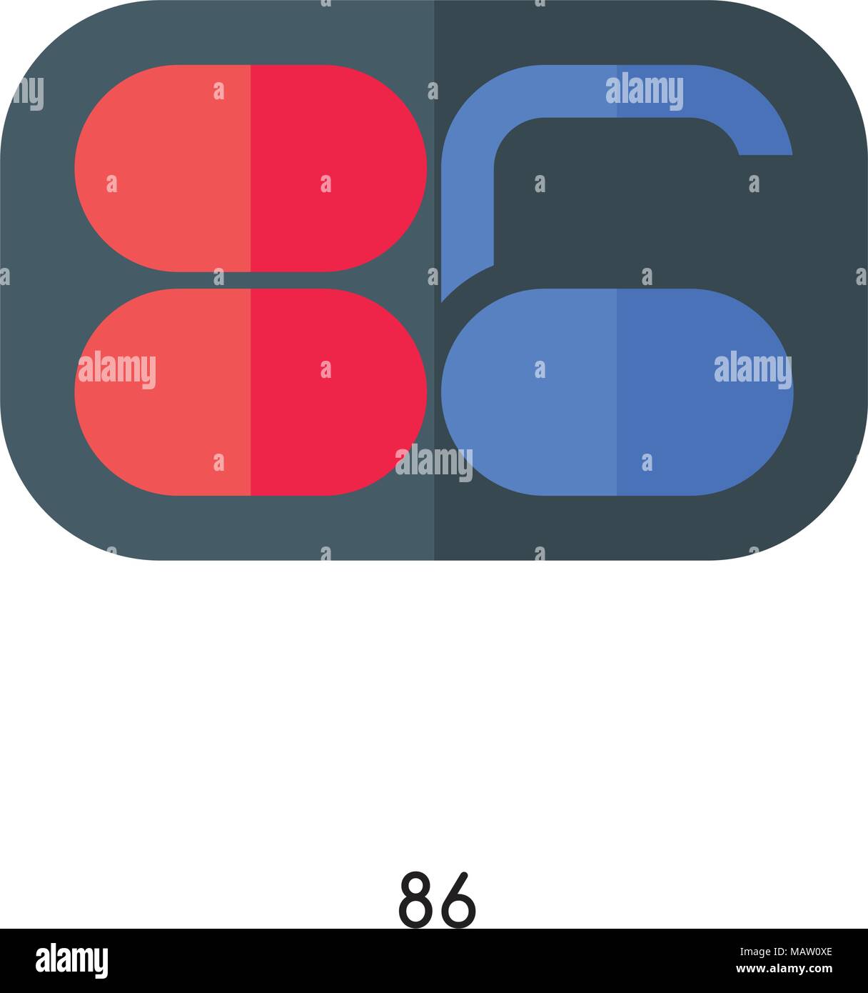 86 logo isolated on white background for your web, mobile and app ...