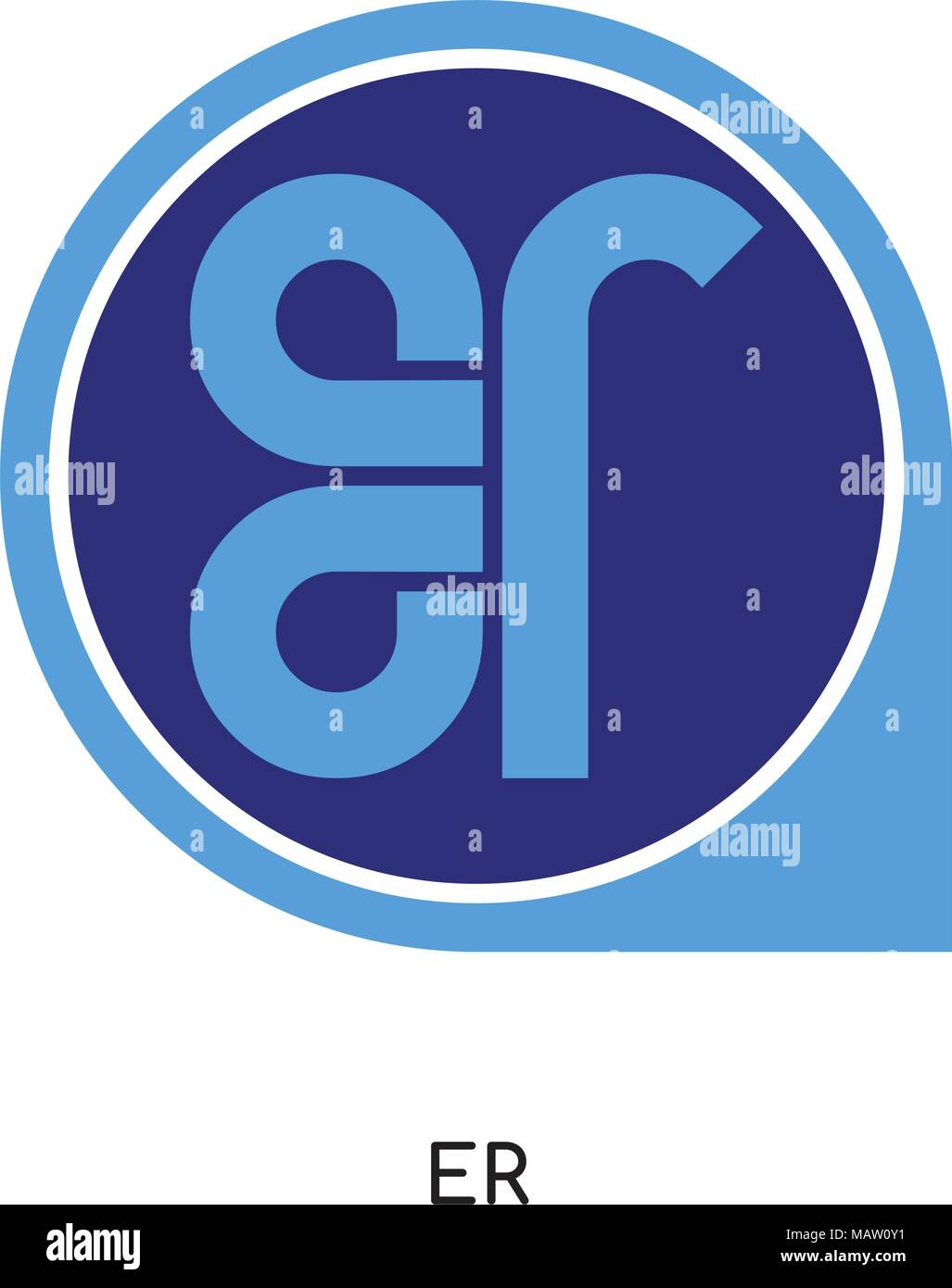 er logo isolated on white background for your web, mobile and app ...