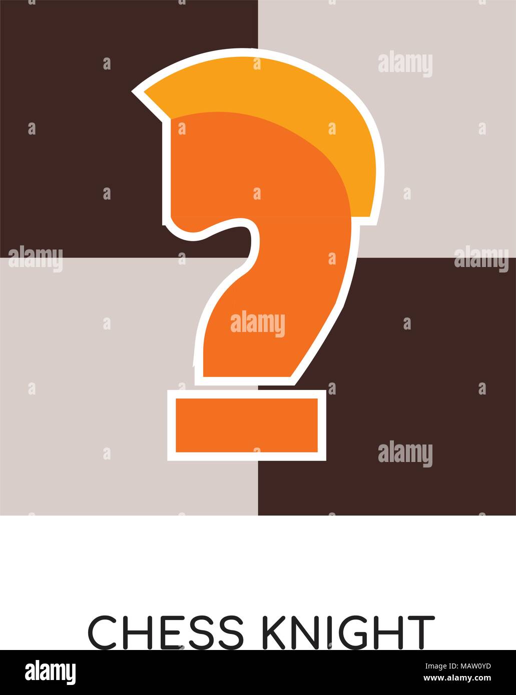 chess knight logo isolated on white background for your web, mobile and ...