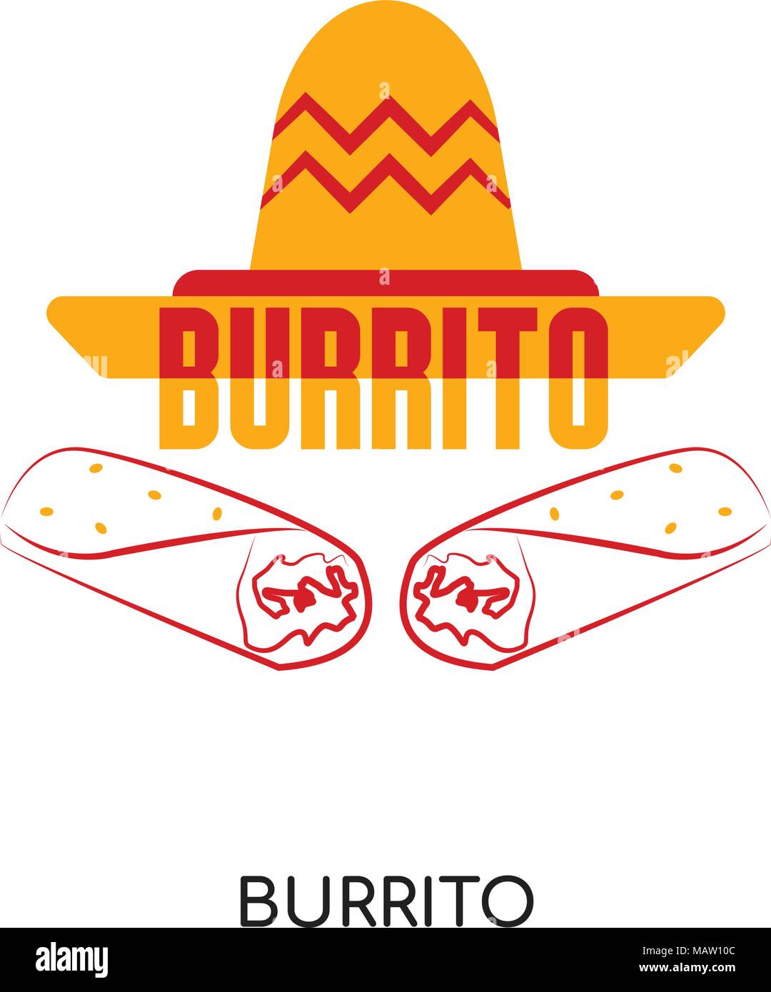 burrito logo isolated on white background for your web, mobile and app ...