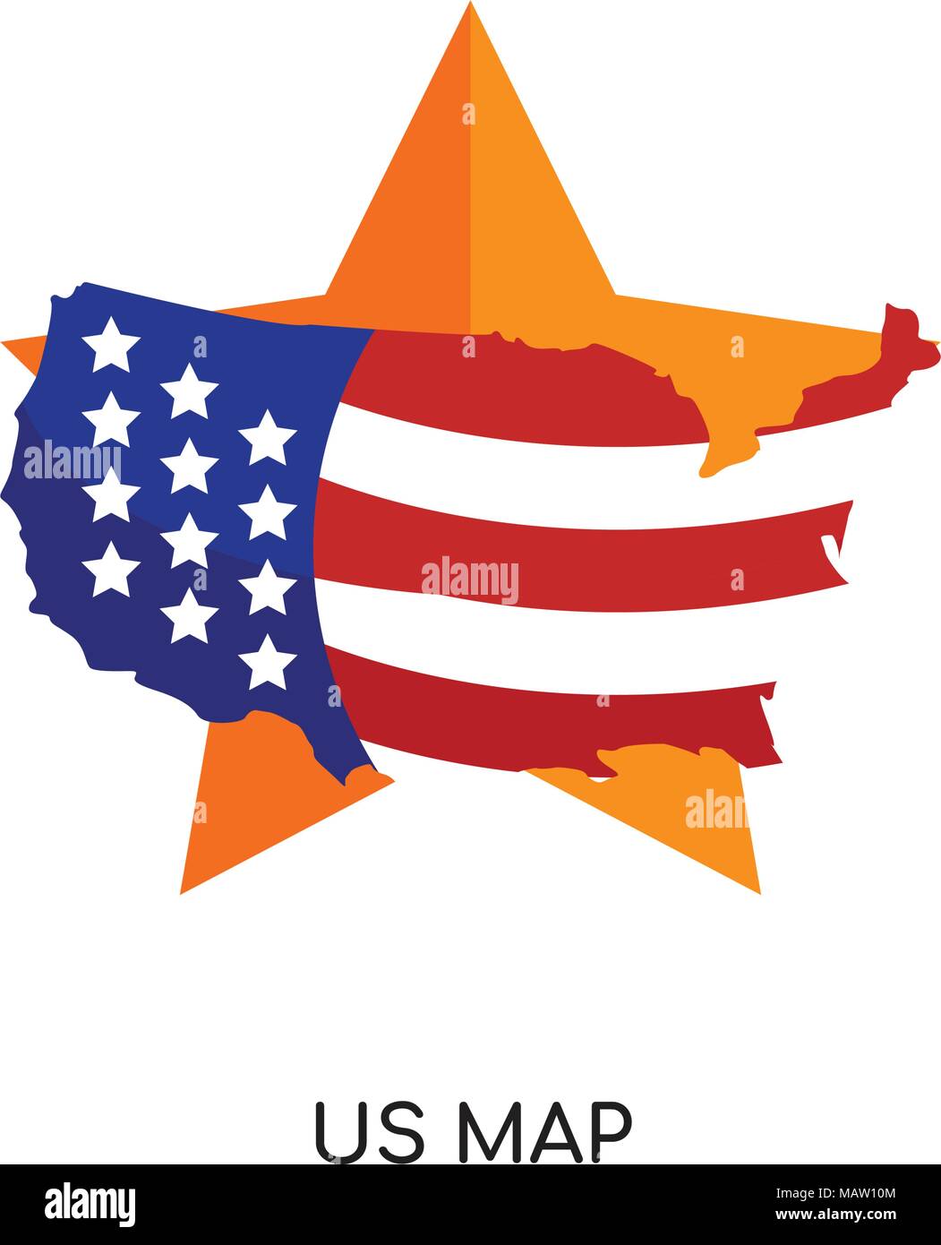 us map logo isolated on white background for your web, mobile and app ...