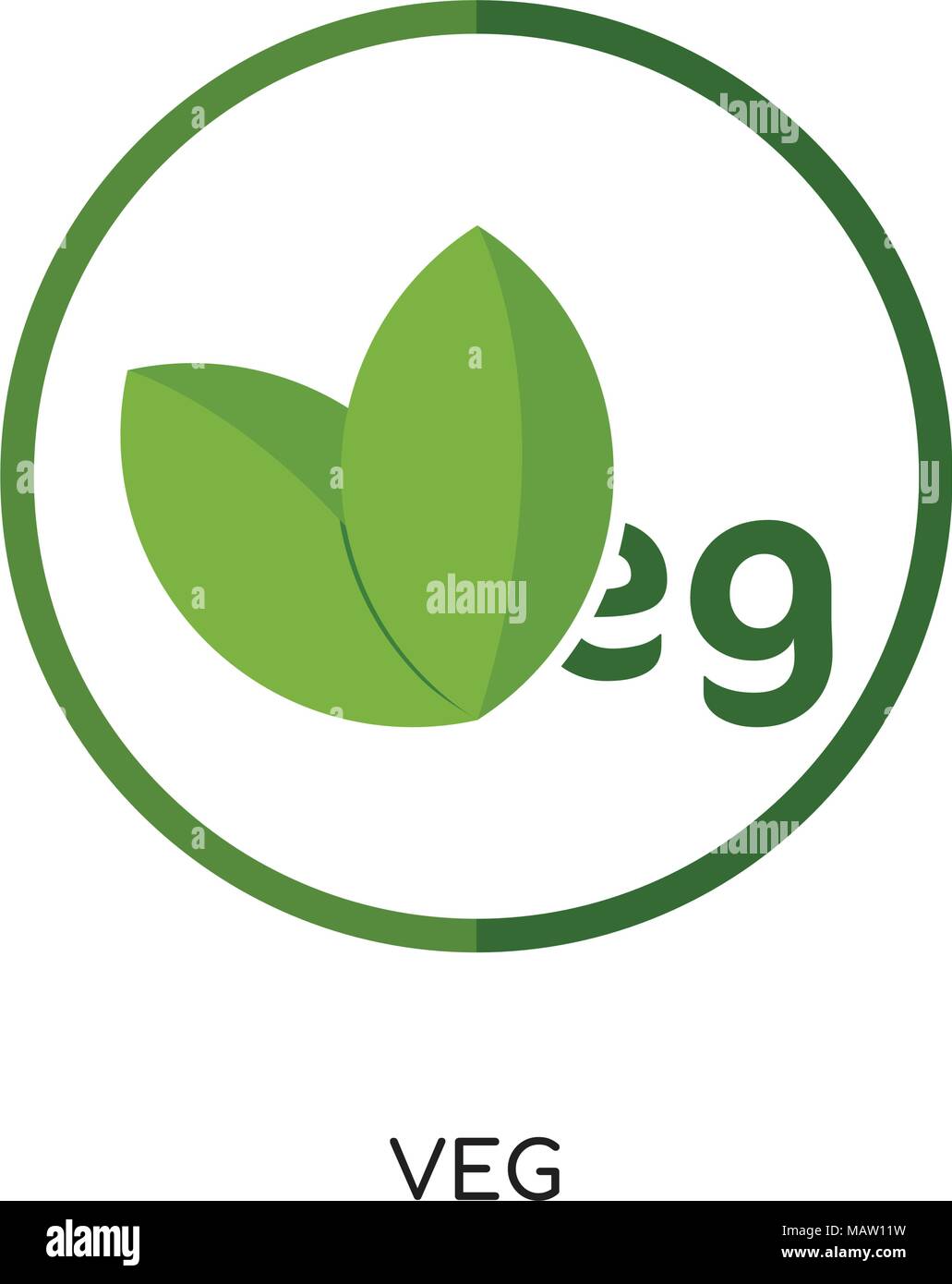 veg logo isolated on white background for your web, mobile and app ...