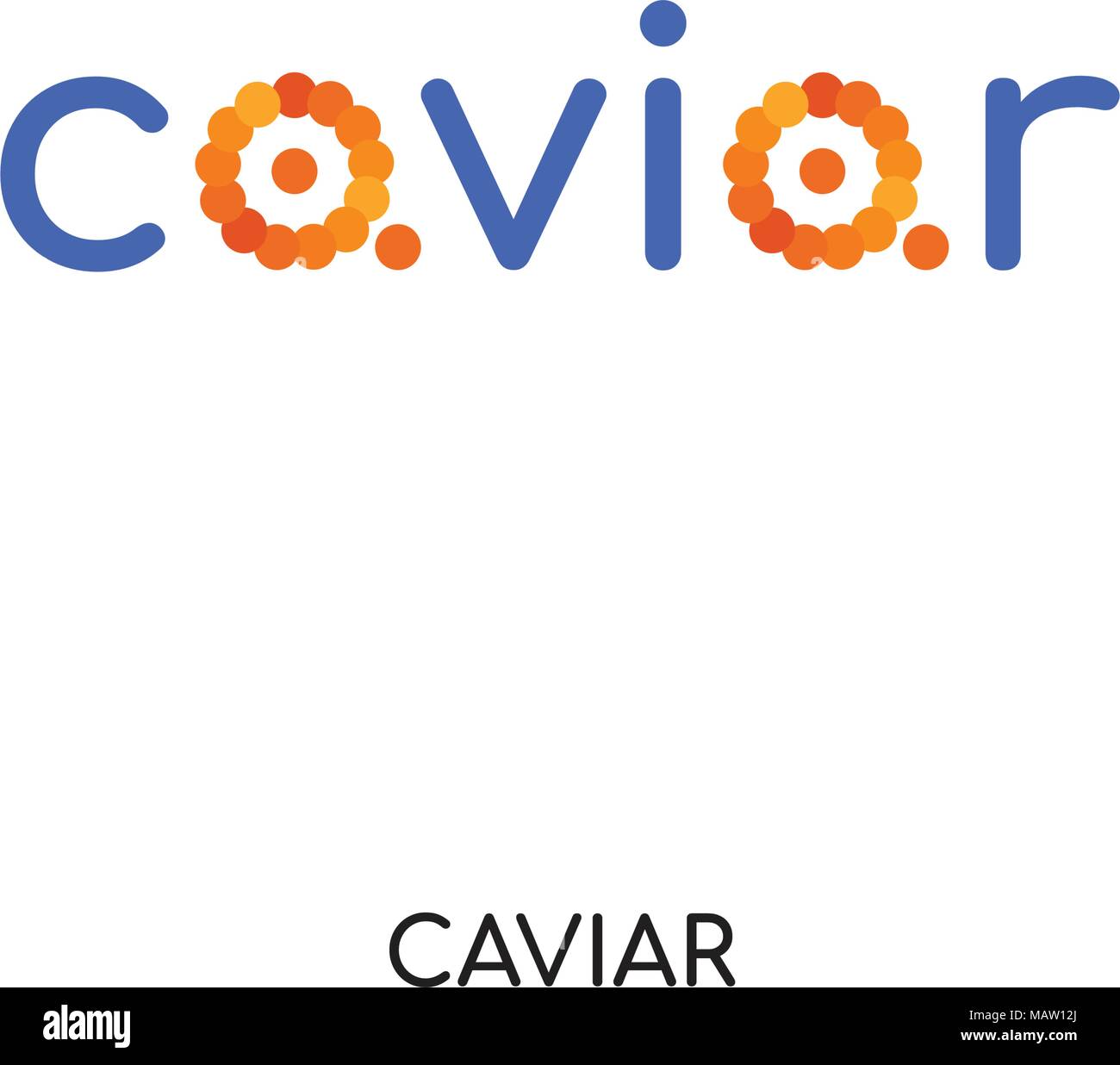 caviar logo isolated on white background for your web, mobile and app ...