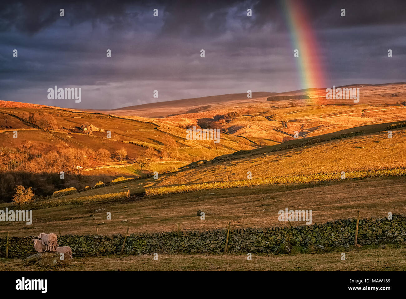 Settle and Helwith Bridge in the Yorkshire Dales Stock Photo - Alamy