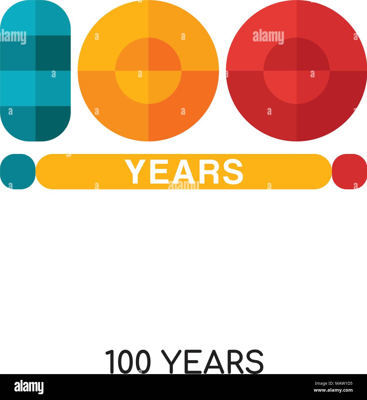 100 year logo isolated on white background for your web, mobile and app ...