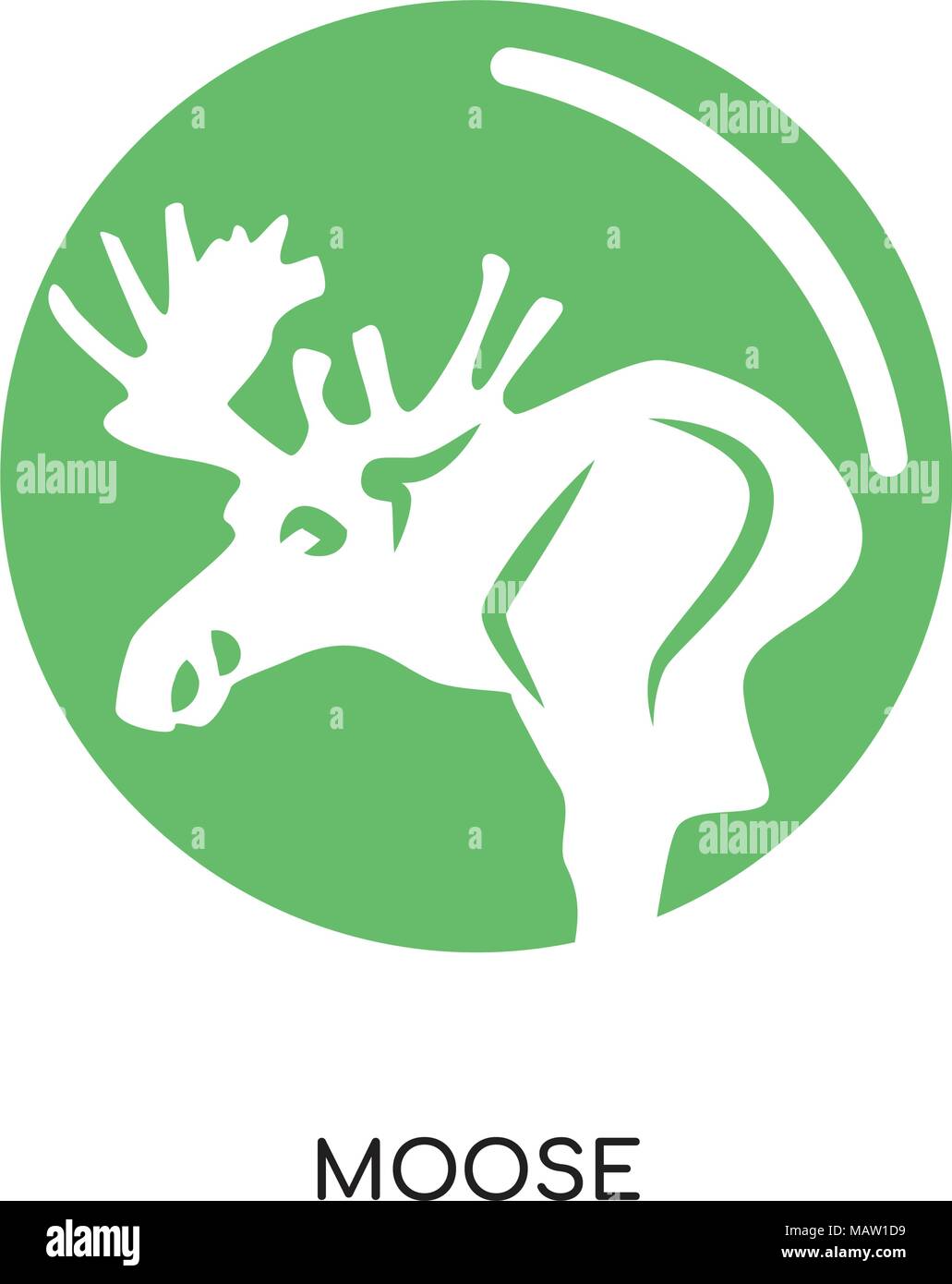 moose logo isolated on white background for your web, mobile and app ...