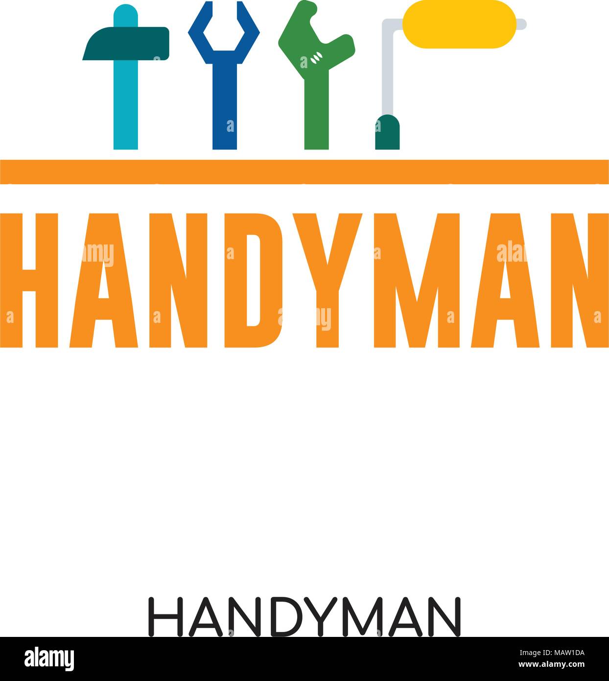 handyman logo image isolated on white background for your web, mobile ...