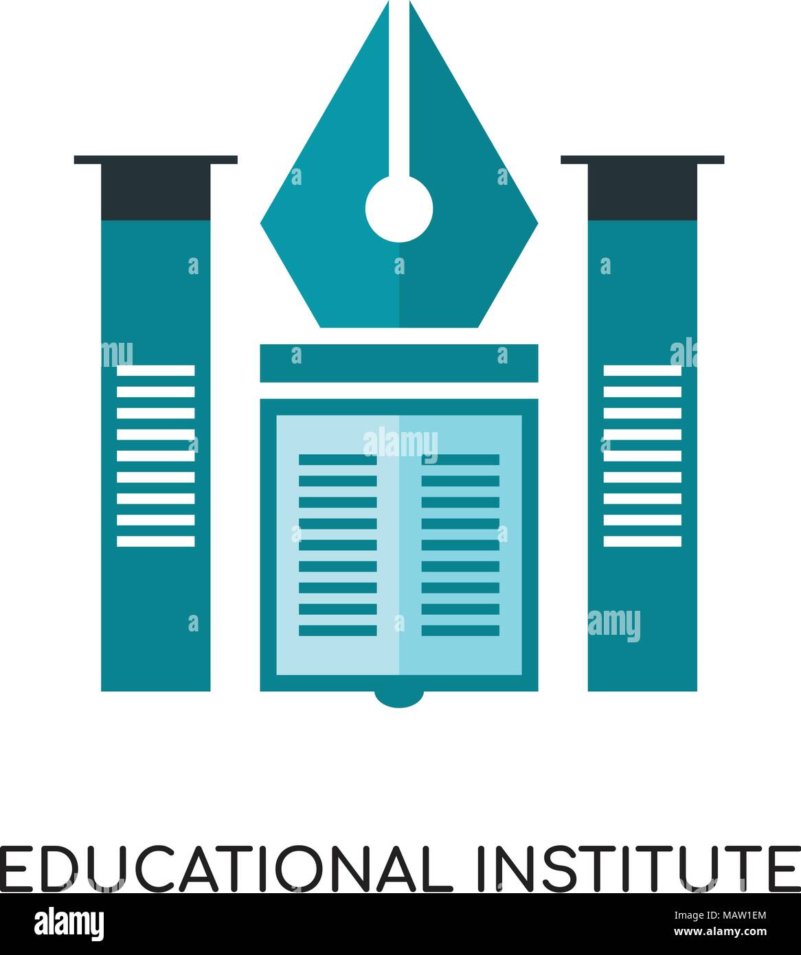 educational institute logo isolated on white background for your web ...