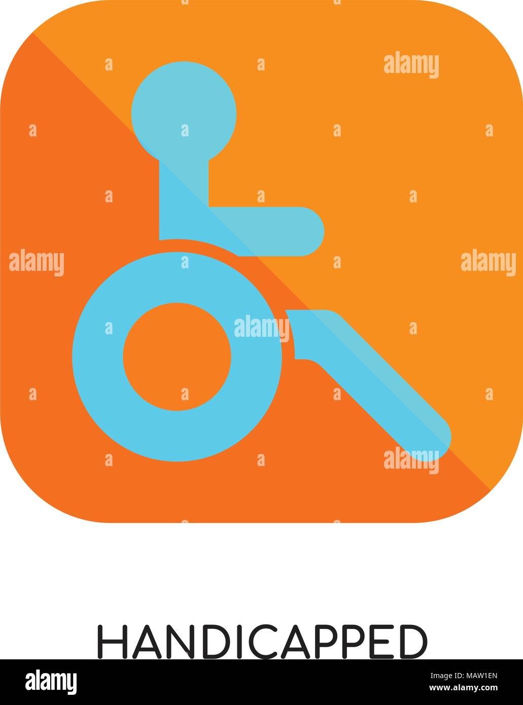 Handicap disabled handicapped special needs symbol logo hi-res stock ...