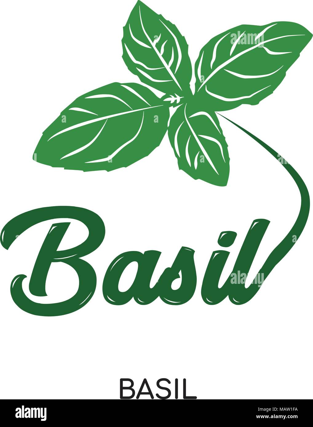 basil logo isolated on white background for your web, mobile and app ...