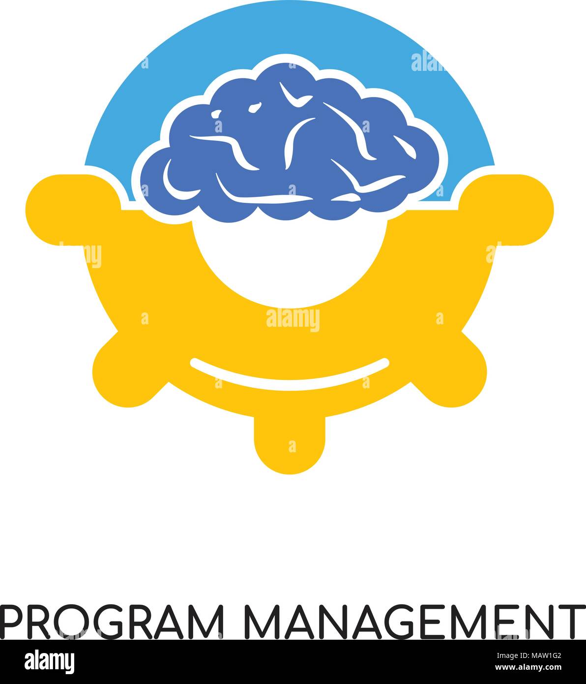 program management logo isolated on white background for your web ...