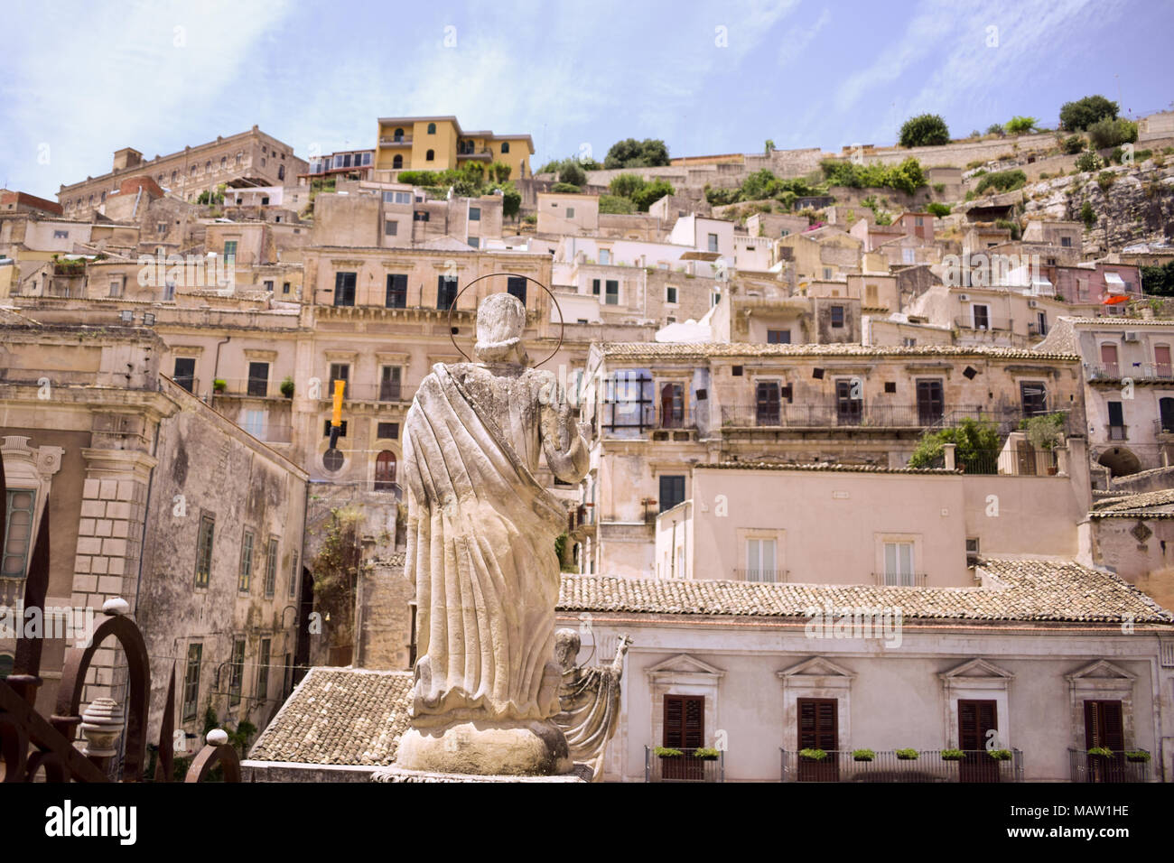 Historic town scene in Sicily, Italy Stock Photo - Alamy