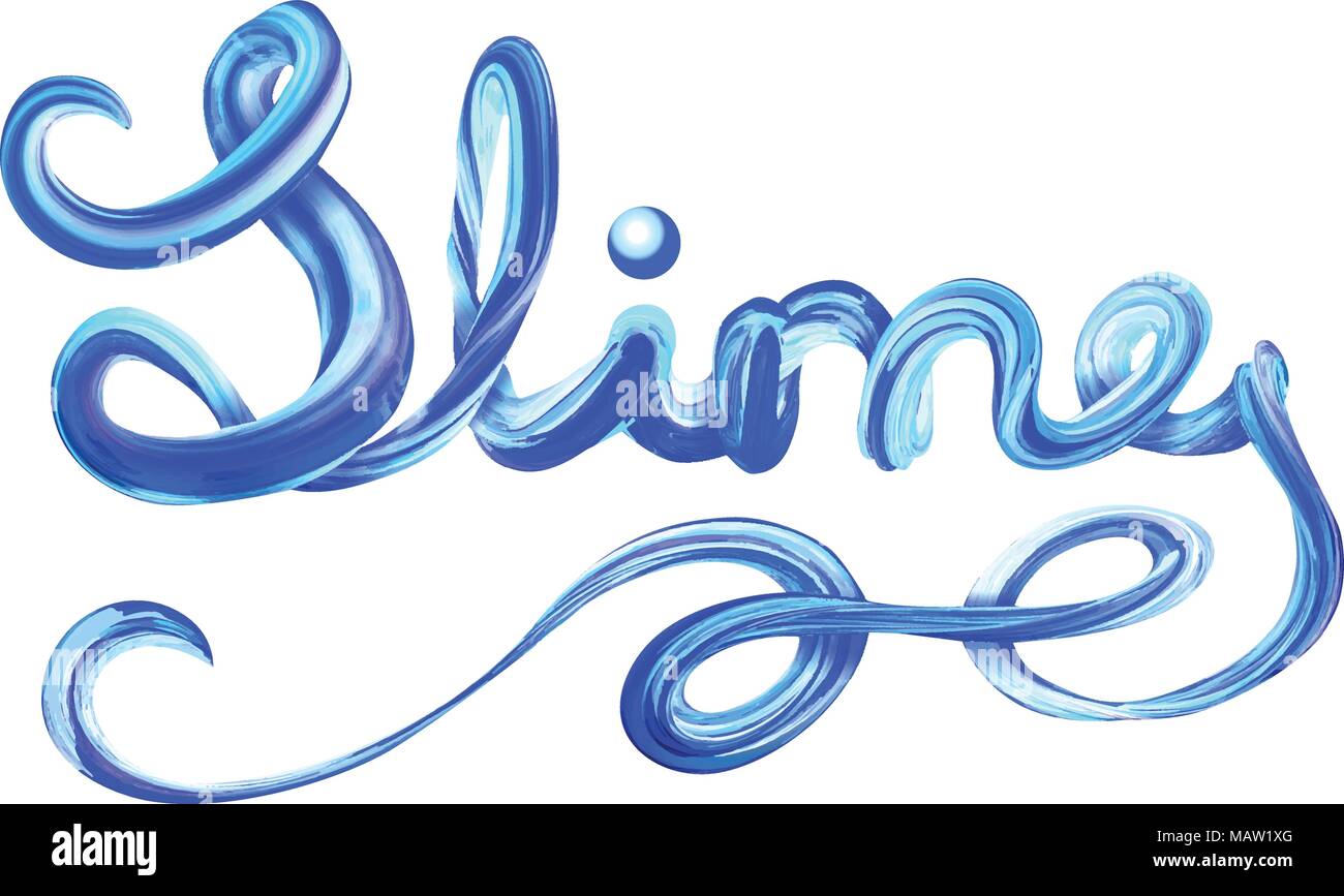 Colorful 3d lettering slime. Fun for children Stock Vector Image & Art ...