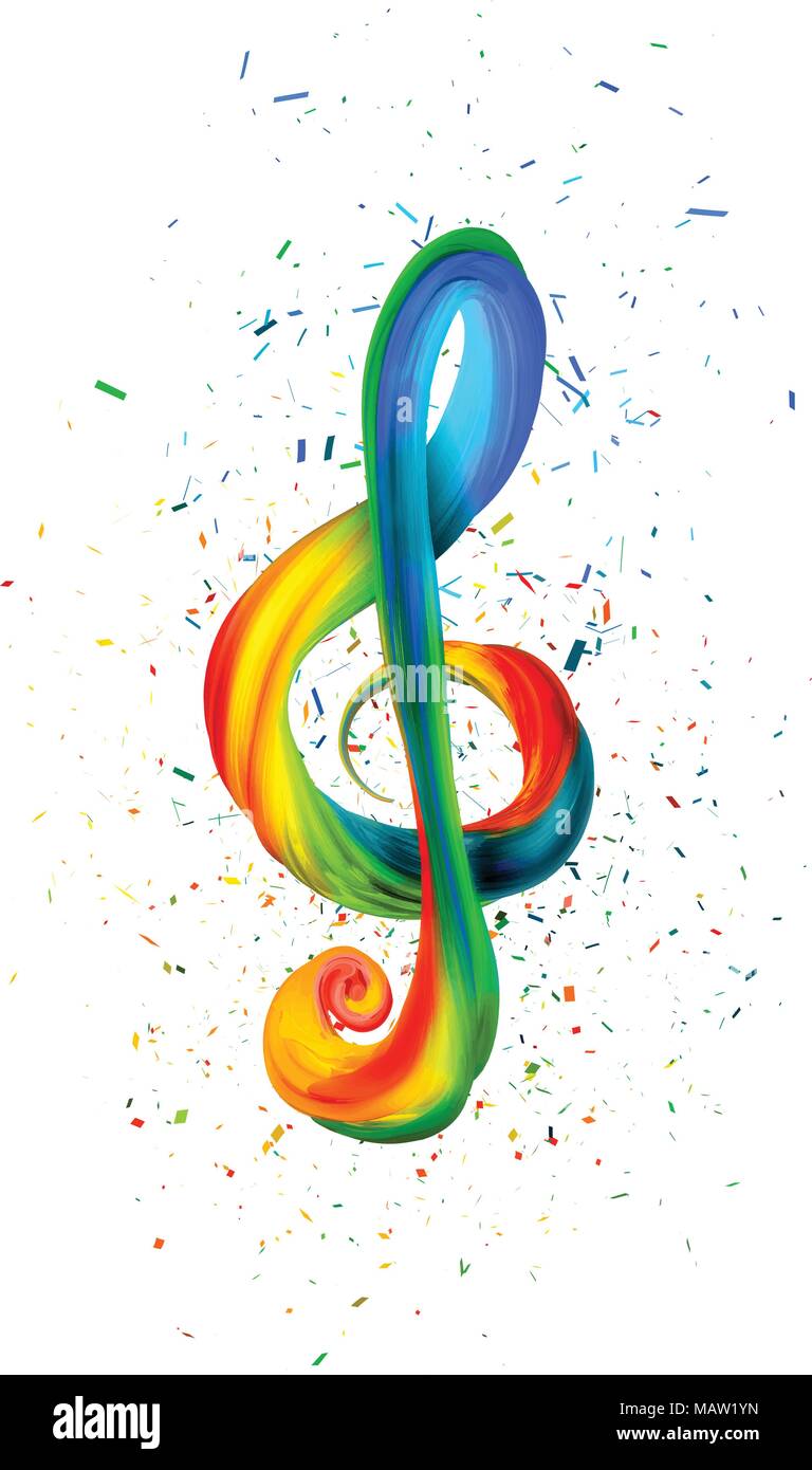 Treble g clef hi-res stock photography and images - Alamy