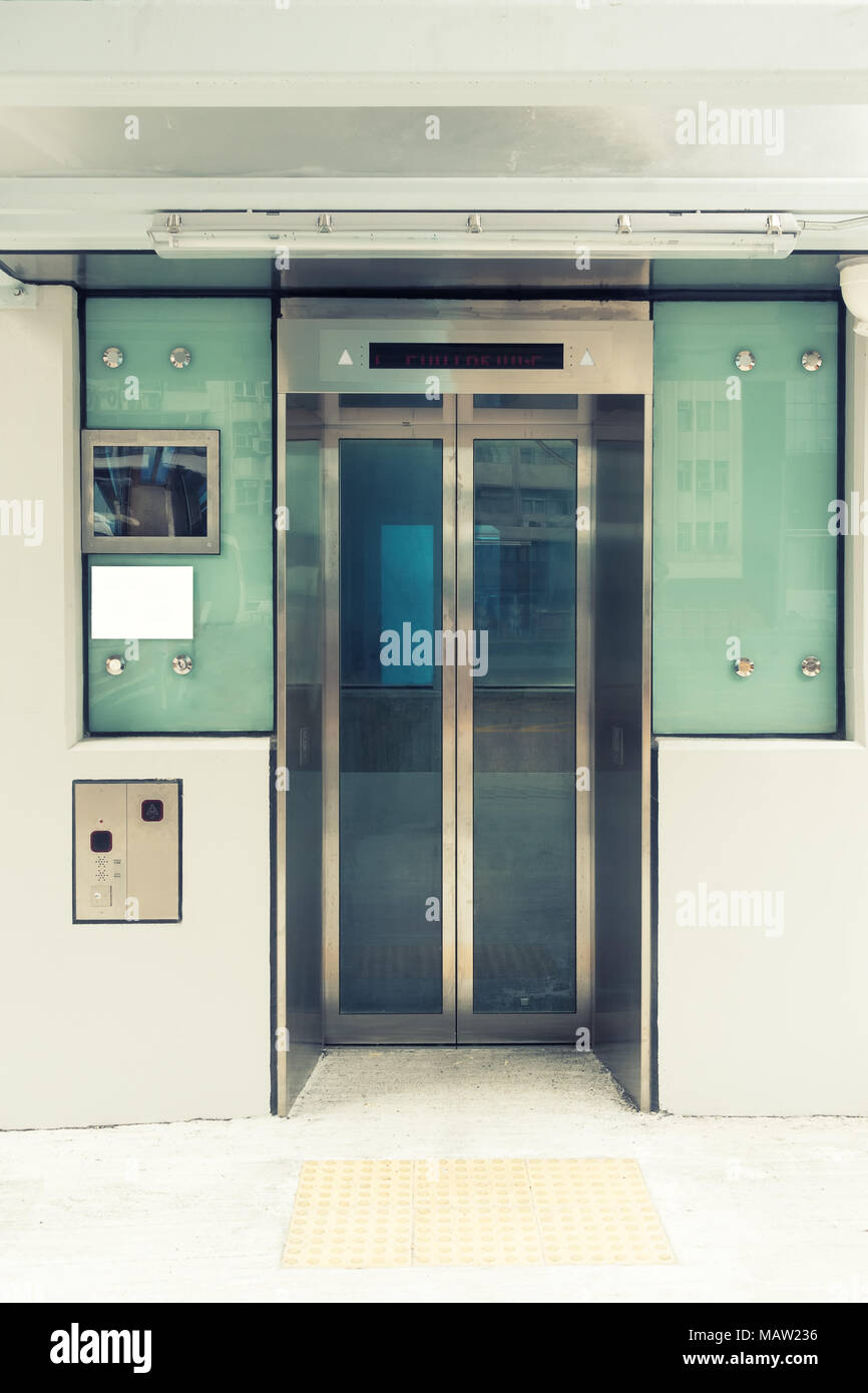 An elevator outdoor building, Facility design Stock Photo - Alamy