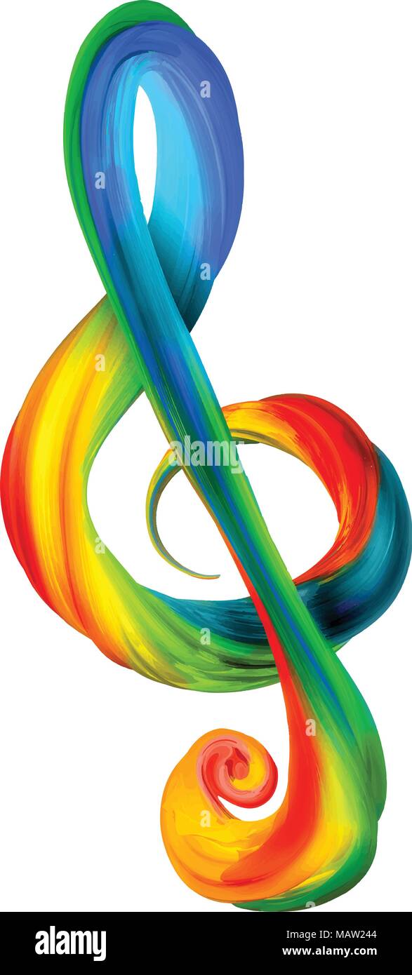 Colorful Treble Clef
