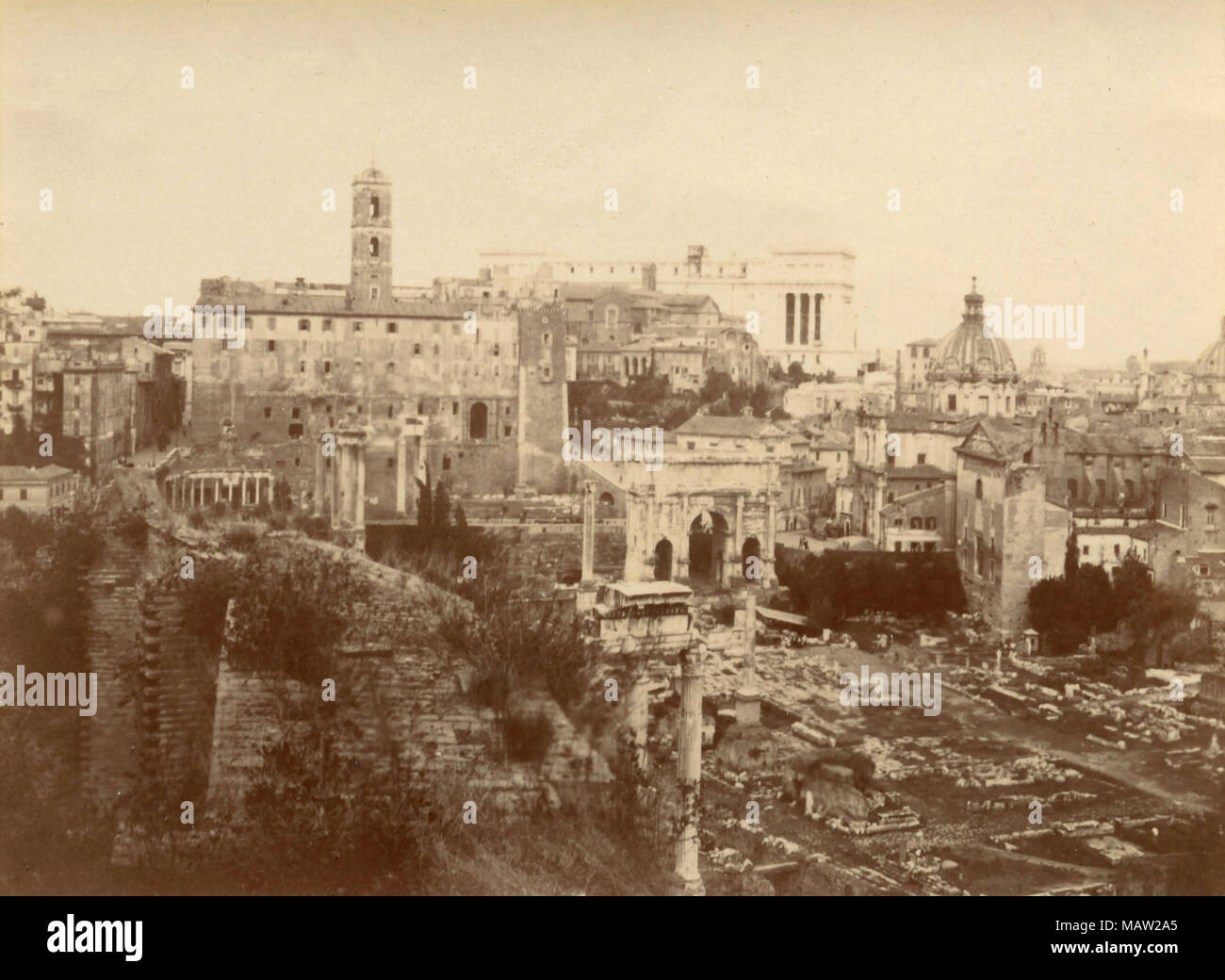 The Roman Forum, Rome, Italy 1880 Stock Photo - Alamy