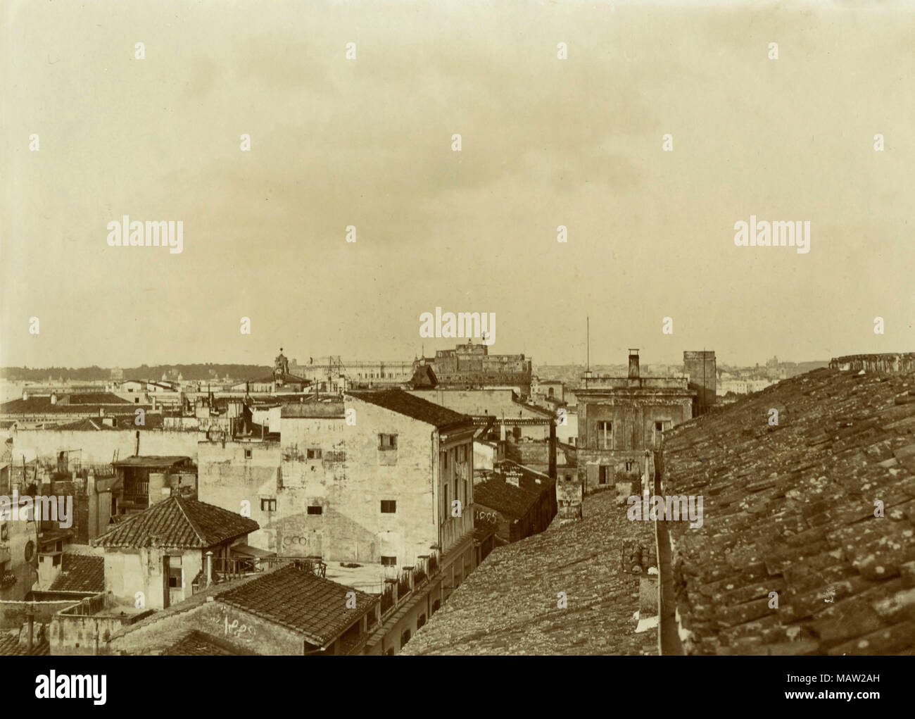 View from Borgo, Rome, Italy 1880 Stock Photo - Alamy