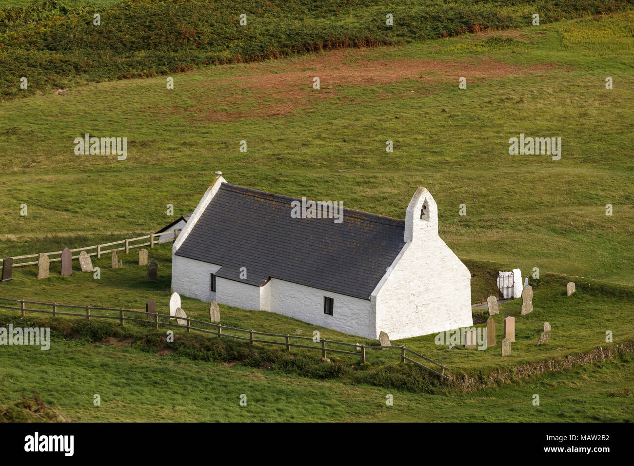 Mwnt Church Ceredigion Wales UK Stock Photo - Alamy