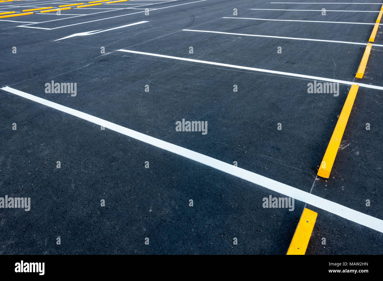 Empty car parking lots, Outdoor public parking Stock Photo - Alamy