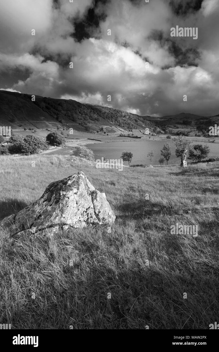 Summer view over Watendlath Tarn, Lake District National Park, Cumbria ...