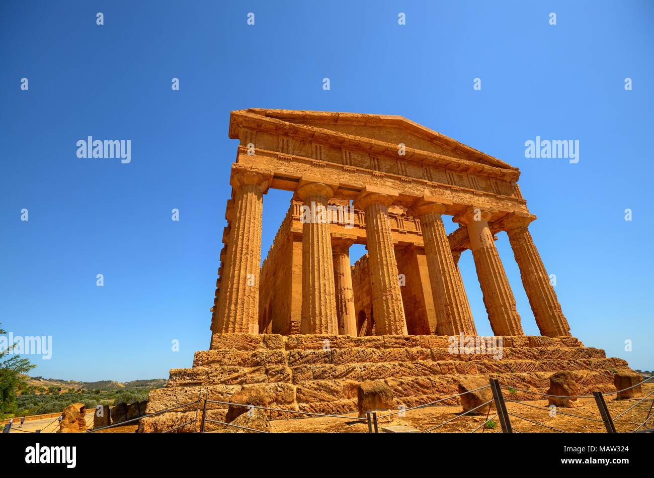Valley of Temples Agrigento, Italy, Sicily August 18 2015. The Valley ...