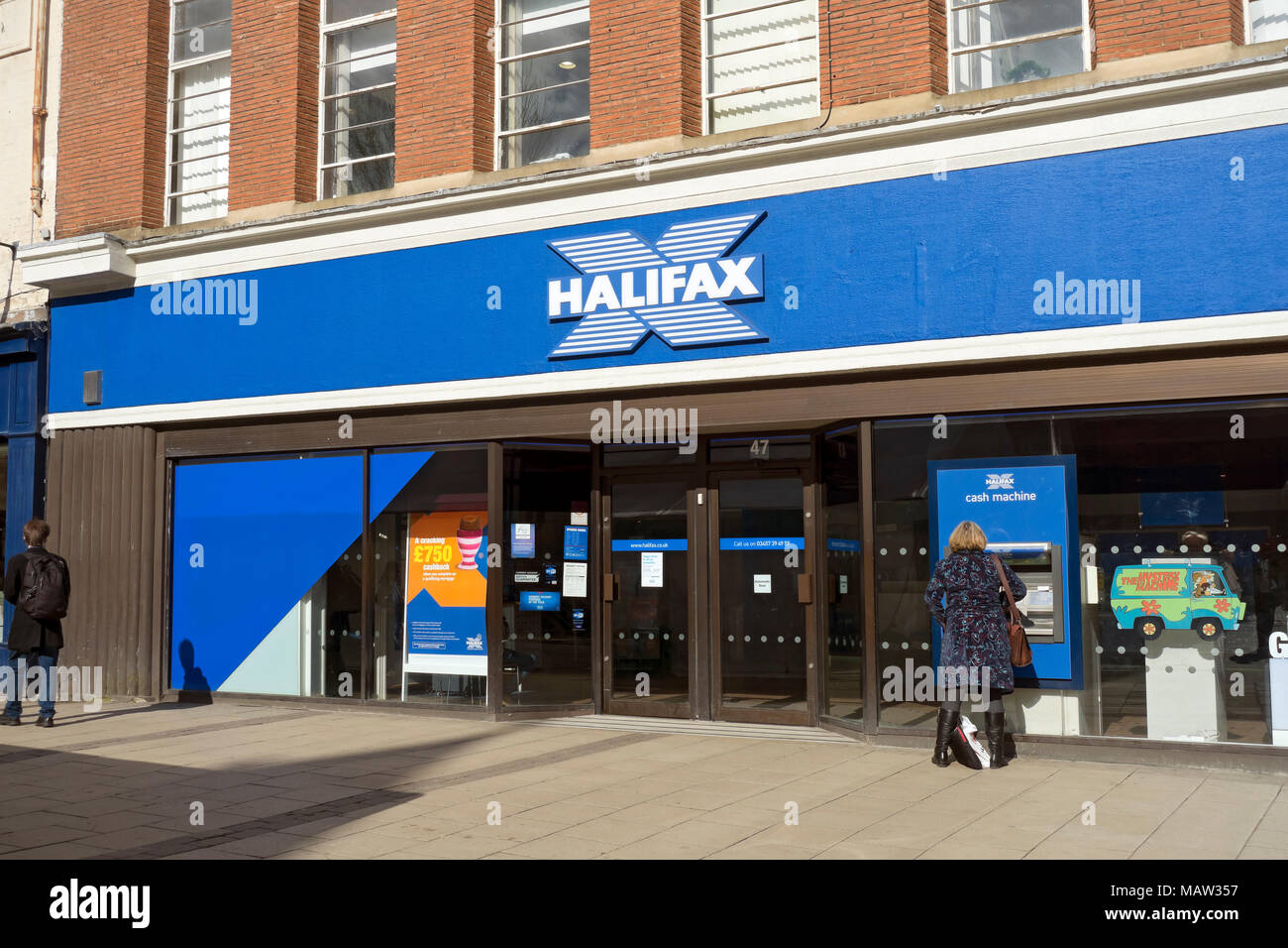 Halifax Bank branch exterior in the city town centre York North ...