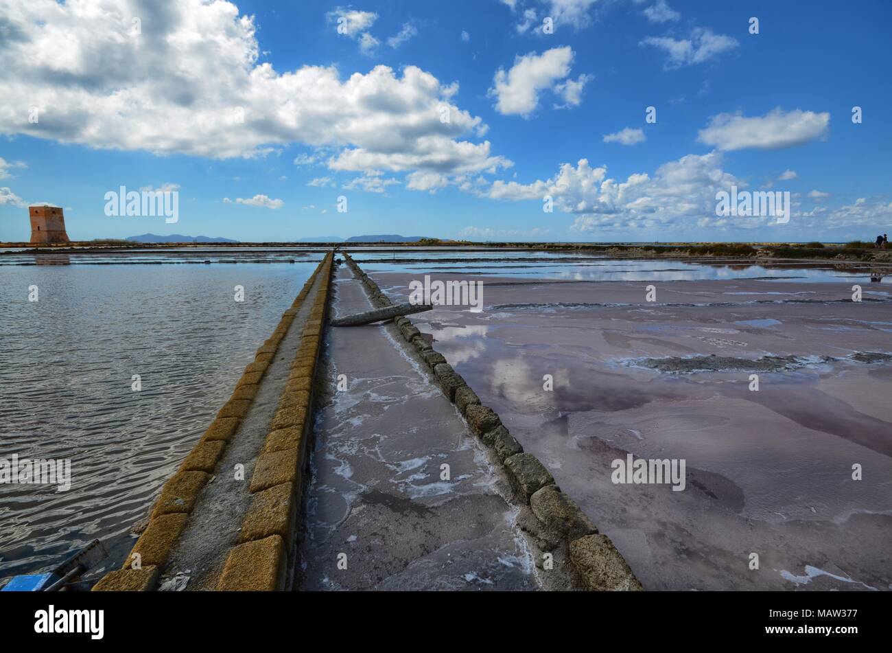 Trapani, Italy, Sicily August 20 2015. The fabulous salt pans of ...