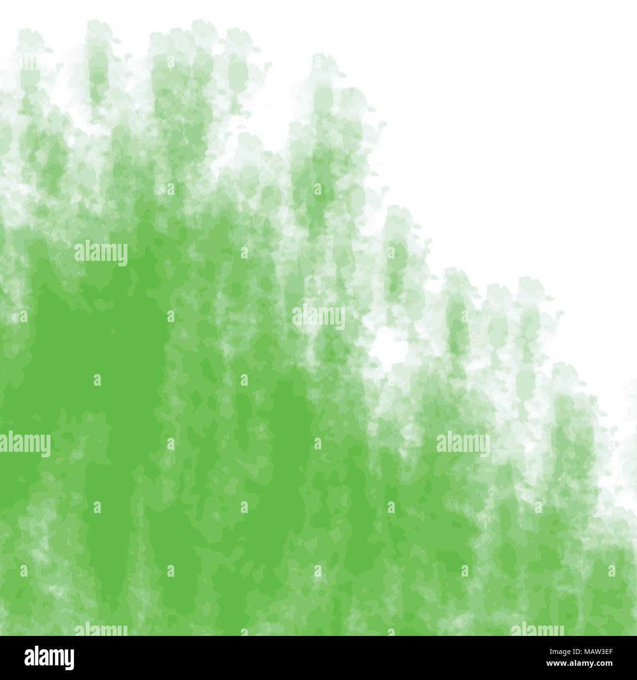 green watercolor fringed border background pattern, vector illustration ...