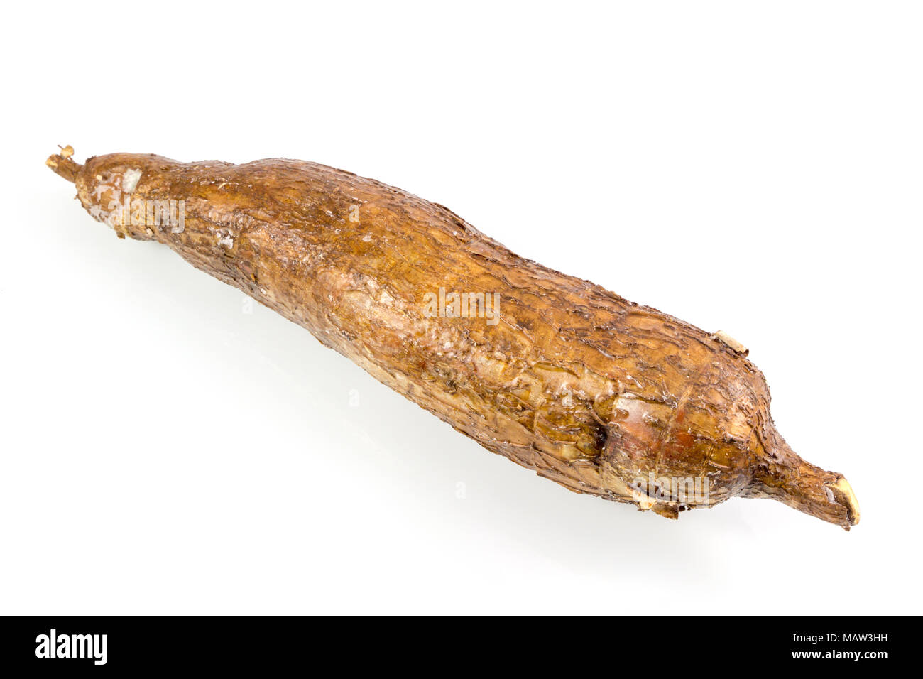 Yuca cassava roots isolated on white background with clipping path ...