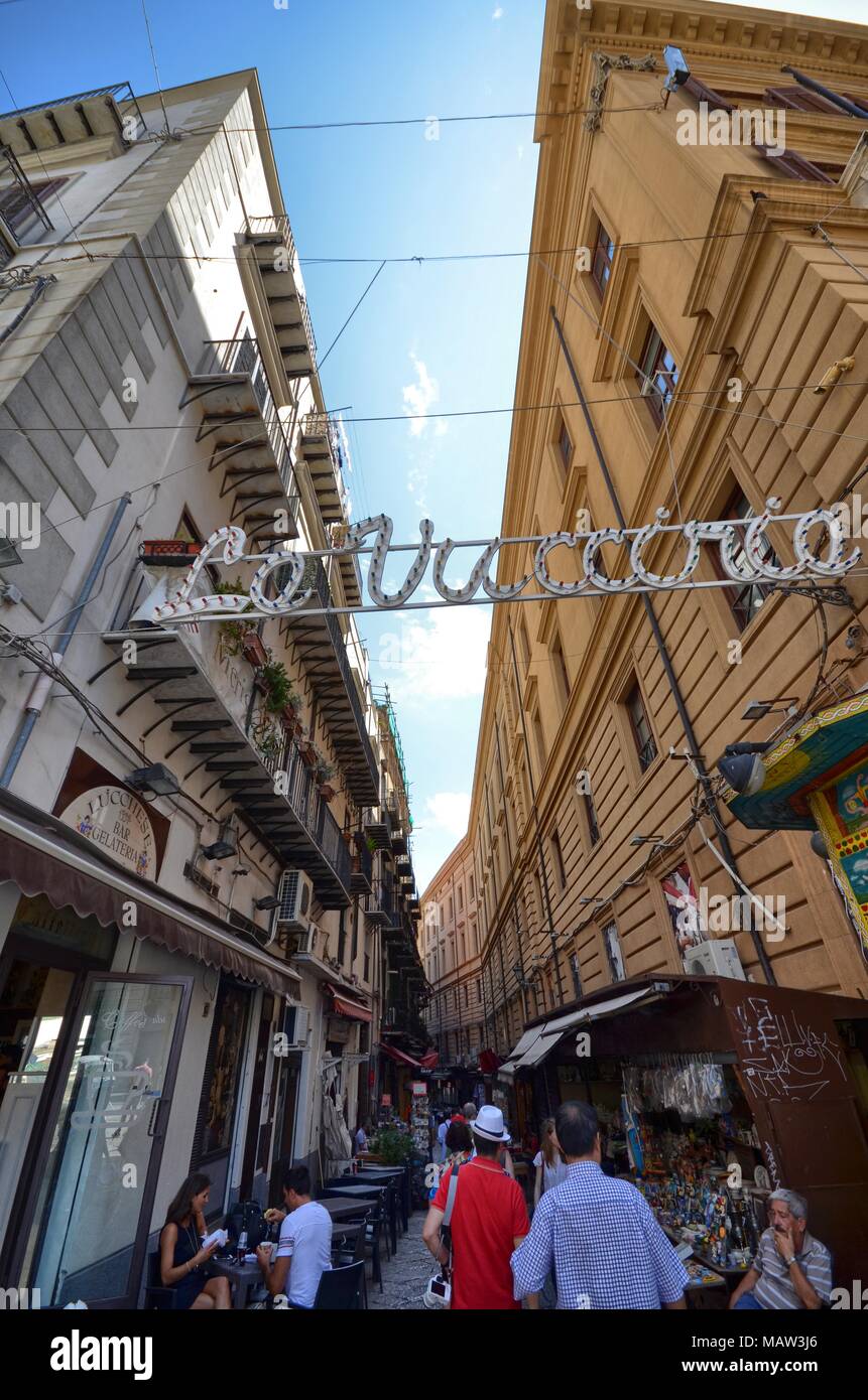 Palermo, Italy, Sicily August 24 2015.Piazza San Domenico in Palermo ...