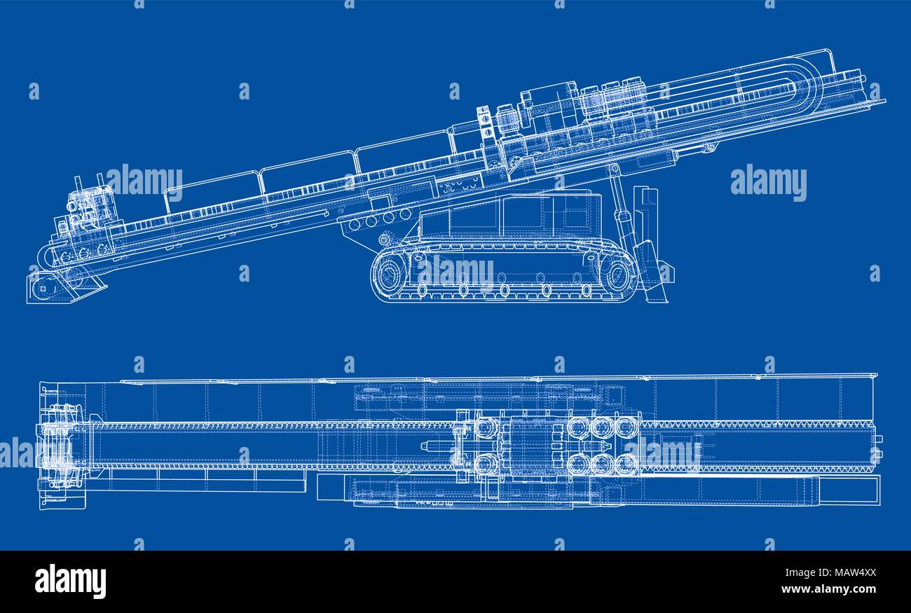 Horizontal directional drilling machine vector Stock Vector Image & Art ...