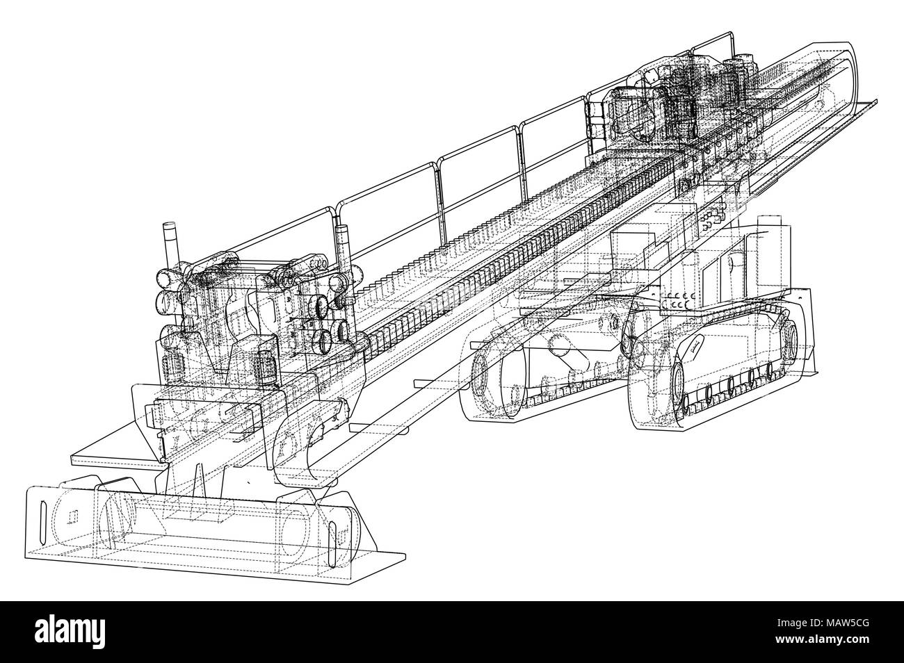 Horizontal directional drilling machine vector Stock Vector Image & Art ...
