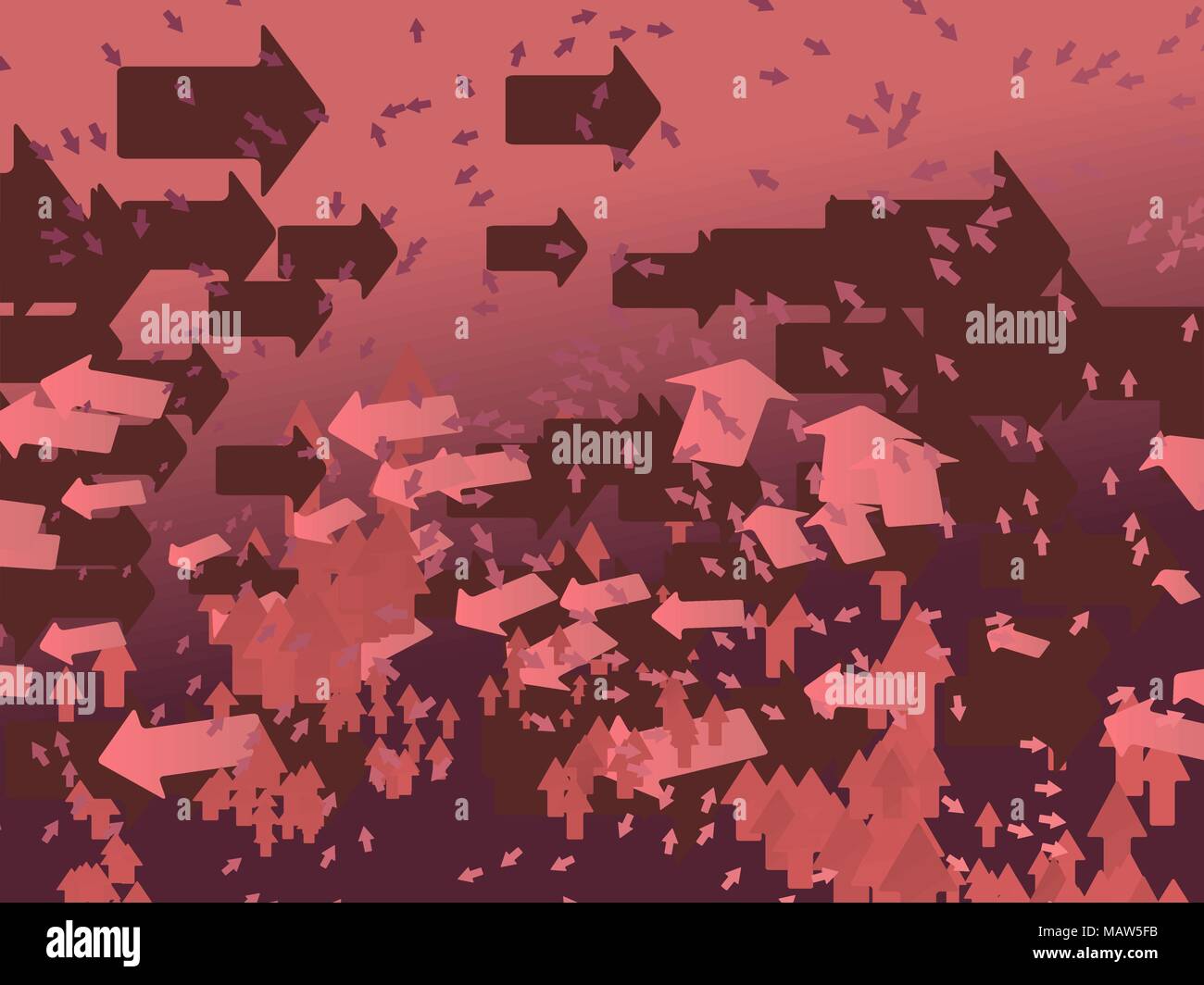 Vector light red arrow theme background, horizontal Stock Vector Image ...