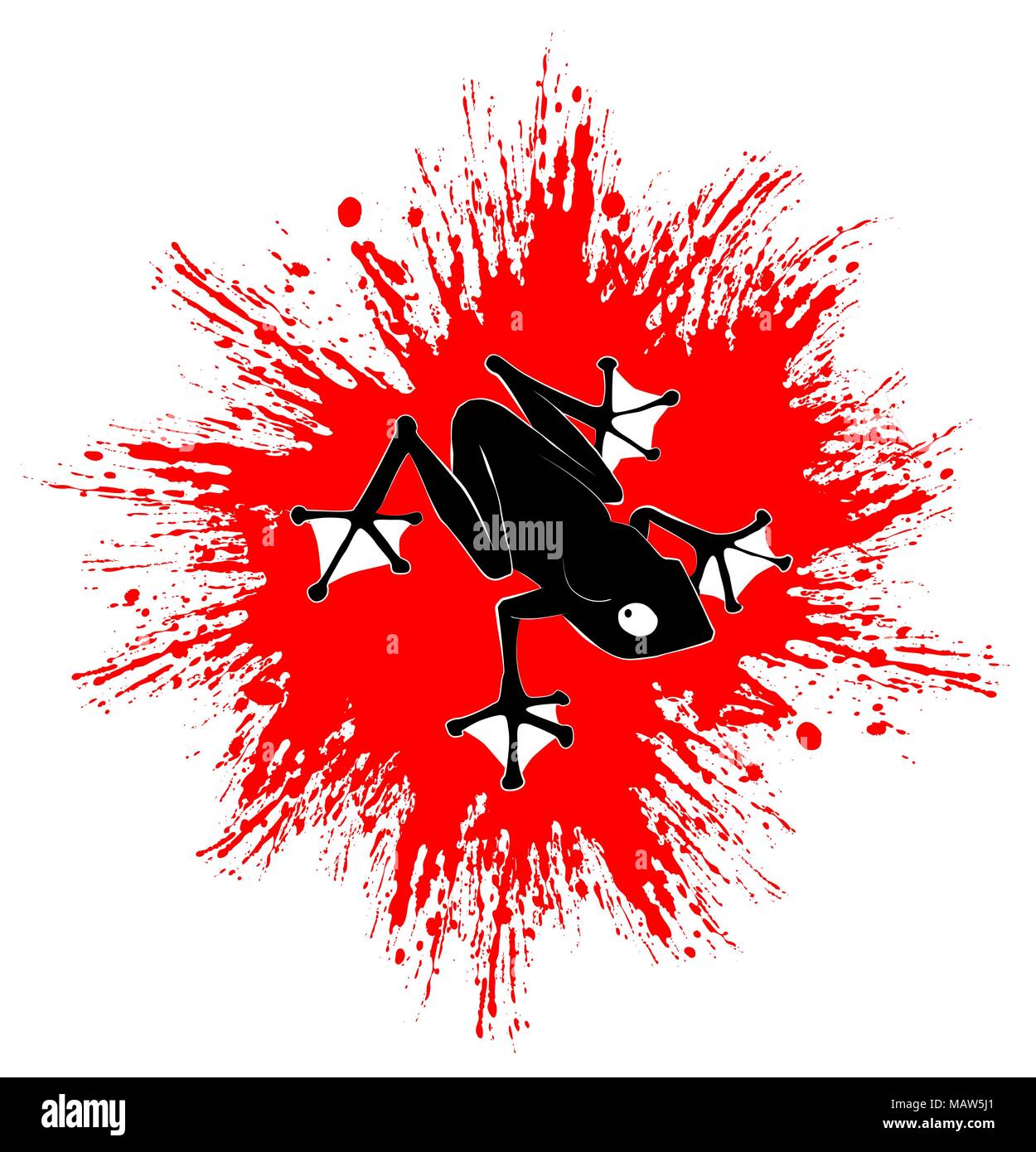 Frog emblem Stock Vector Images - Alamy