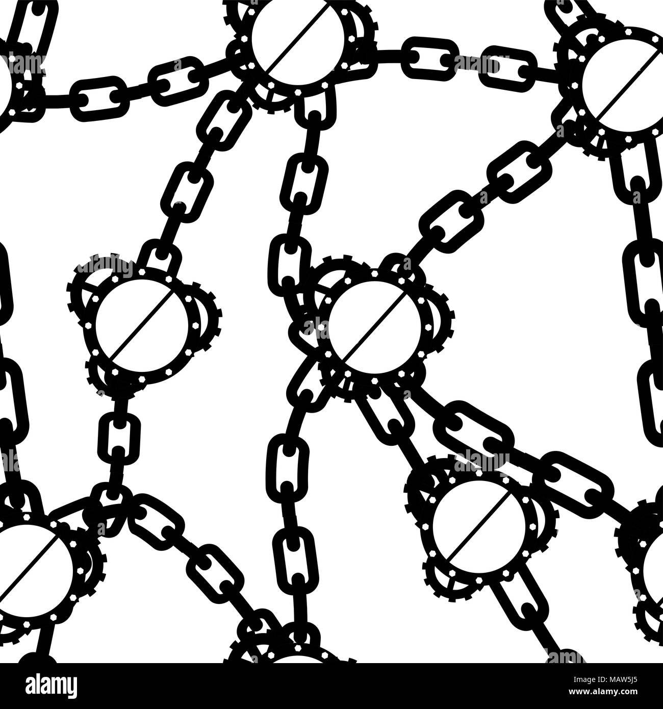 Black chain seamless tile pattern, vector, square Stock Vector Image ...